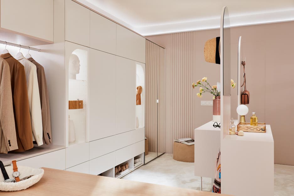 Un grand dressing pour deux, aussi chic que fonctionnel | Leroy Merlin