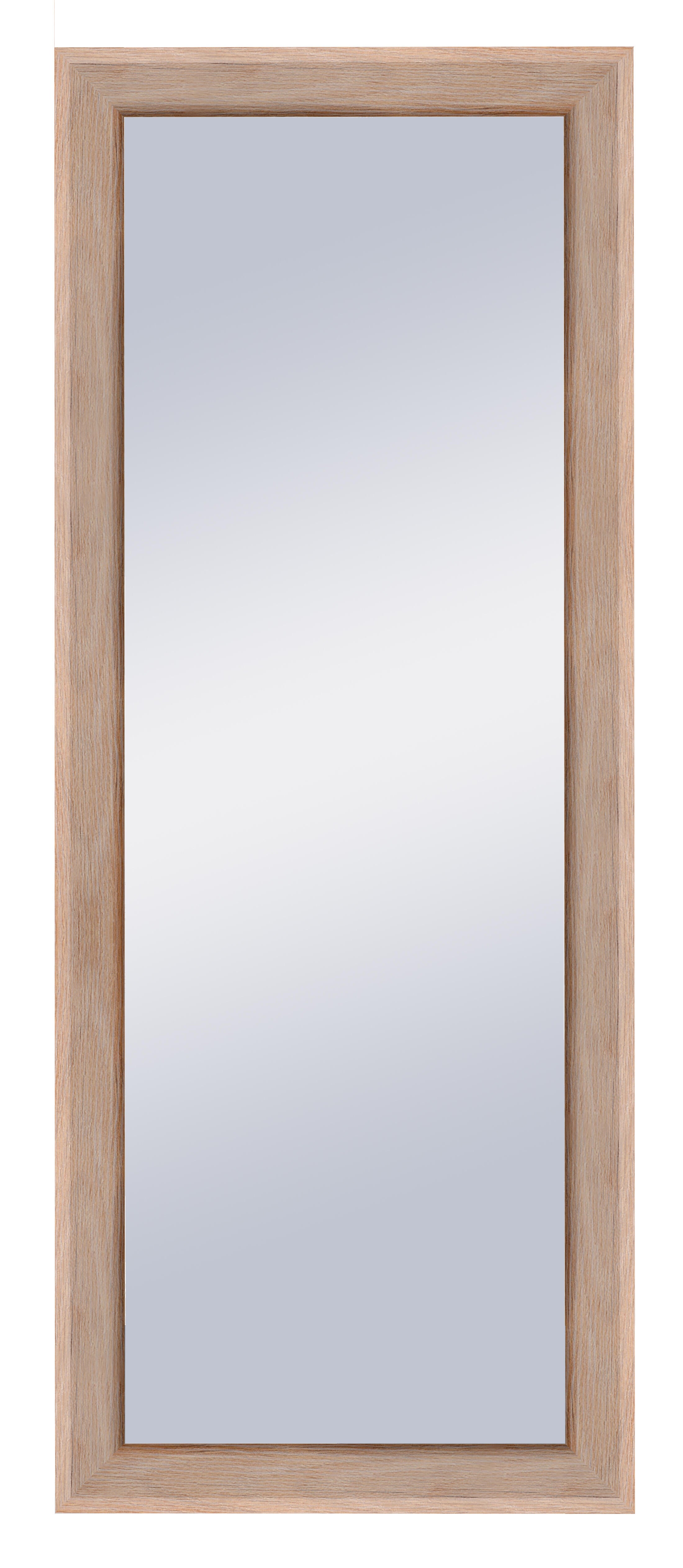 Espejo enmarcado rectangular Kai MDF roble claro mate de 50 x 130 cm ...