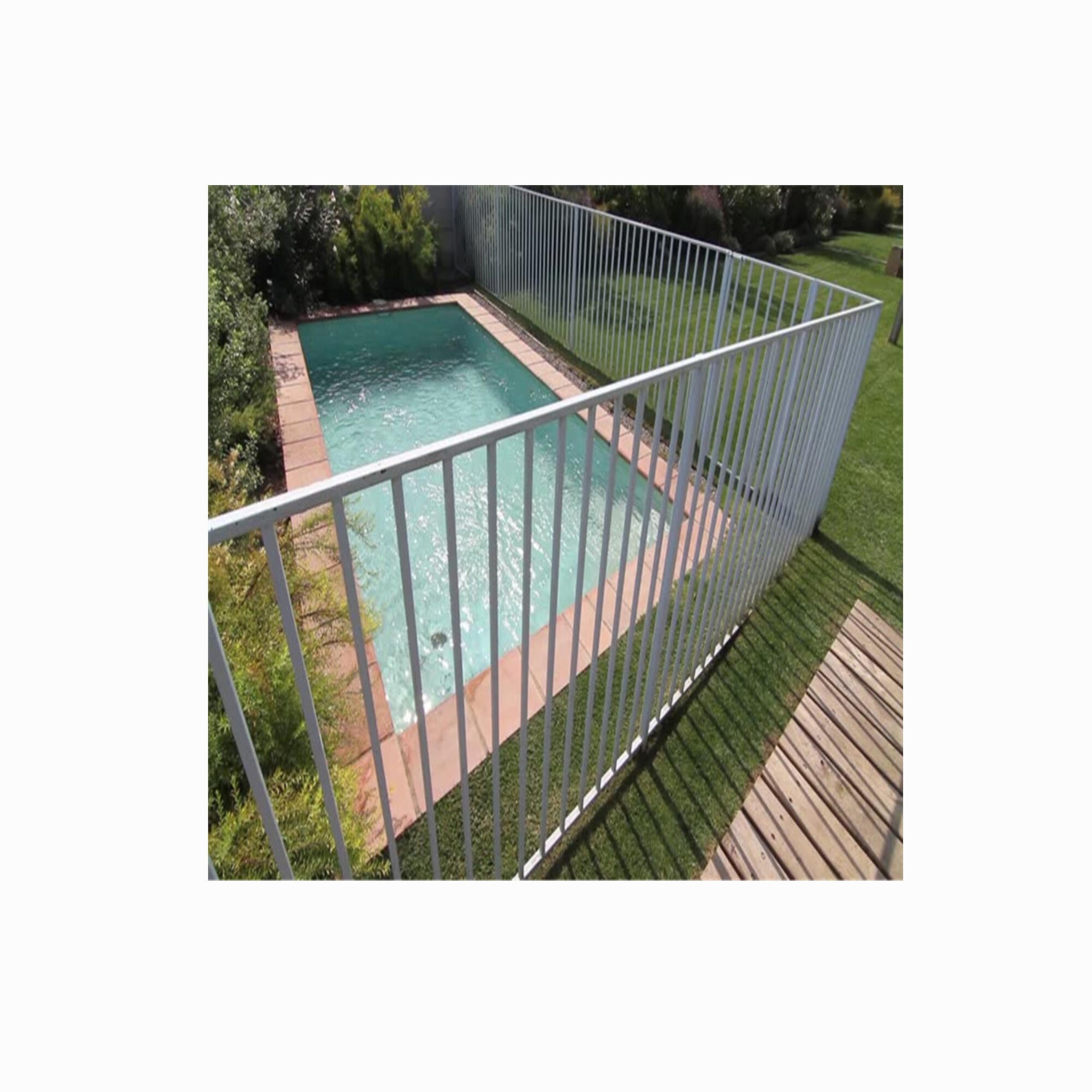 Poste de montaje de valla de acero blanco de 110 cm | Leroy Merlin