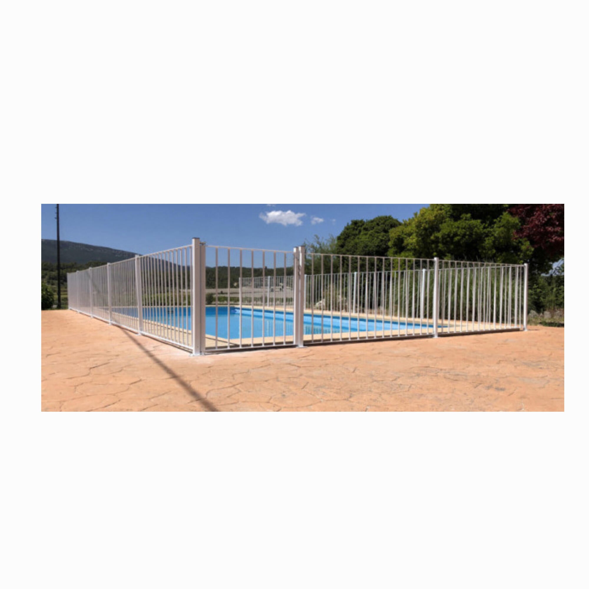 Poste de montaje de valla de acero blanco de 110 cm | Leroy Merlin