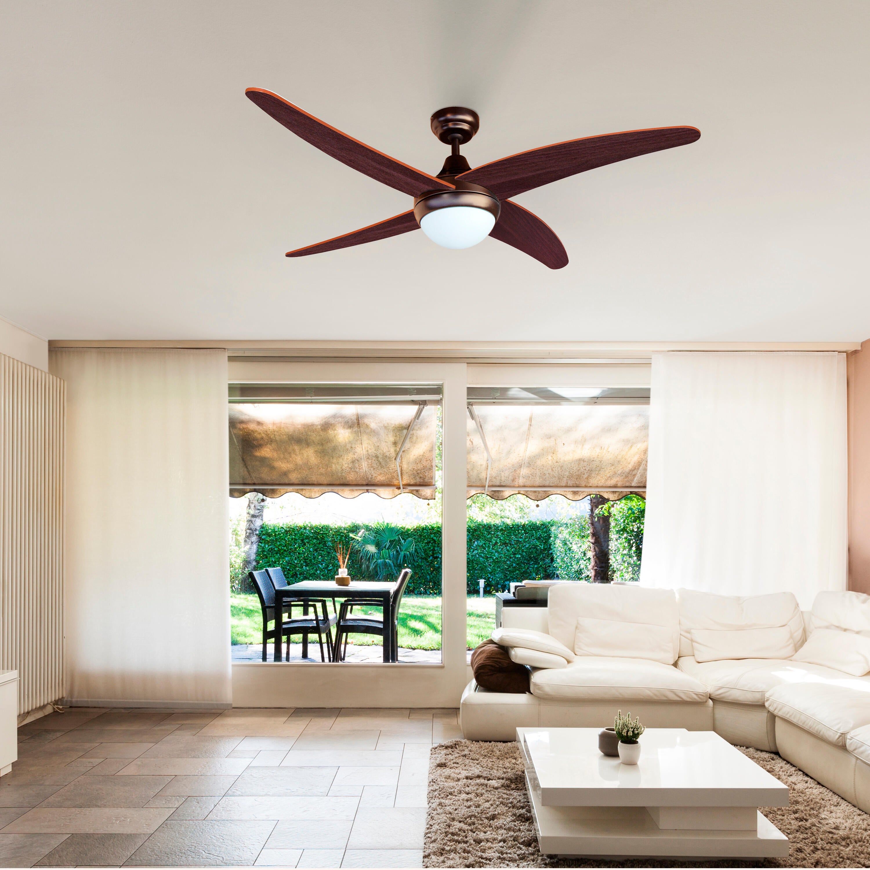 Ventilatore da soffitto Mar Regal noce scuro, Ø 122 cm, CCT ...