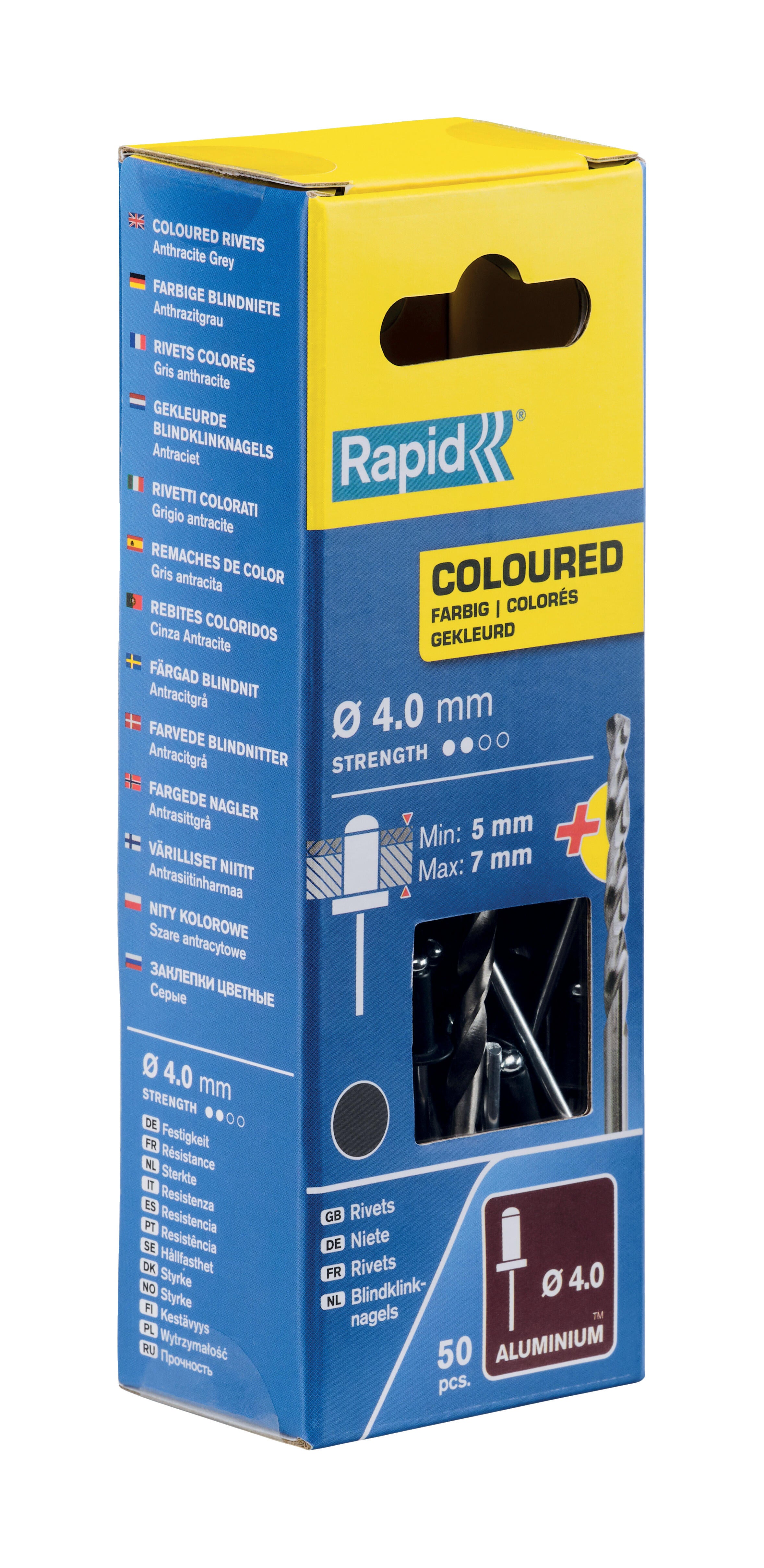 Lot de 50 rivets acier Diam.4 x H.10 mm RAPID | Leroy Merlin