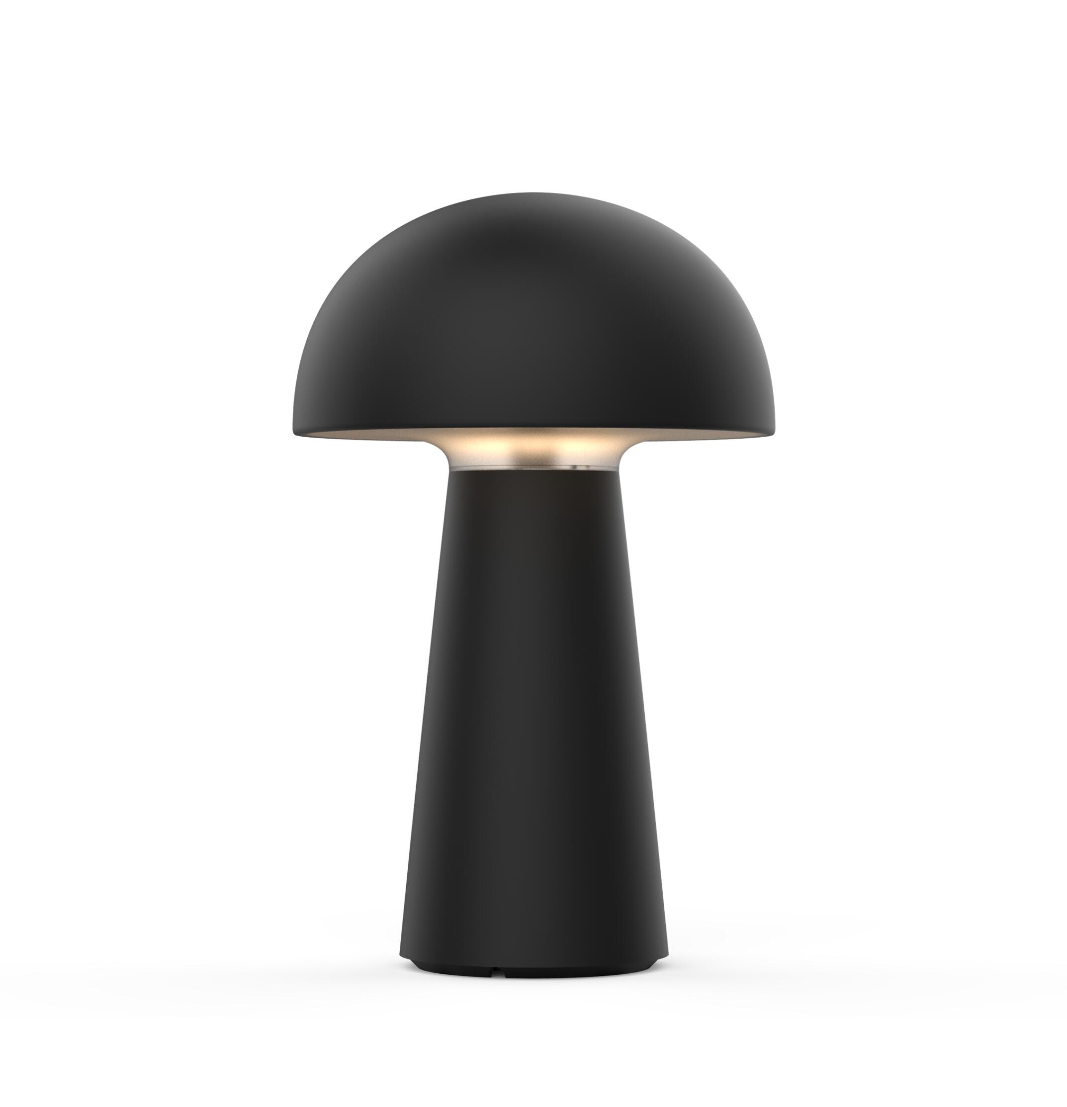 Lámpara de mesa sin cable táctil LED Visby SEYNAVE con estructura negra ...