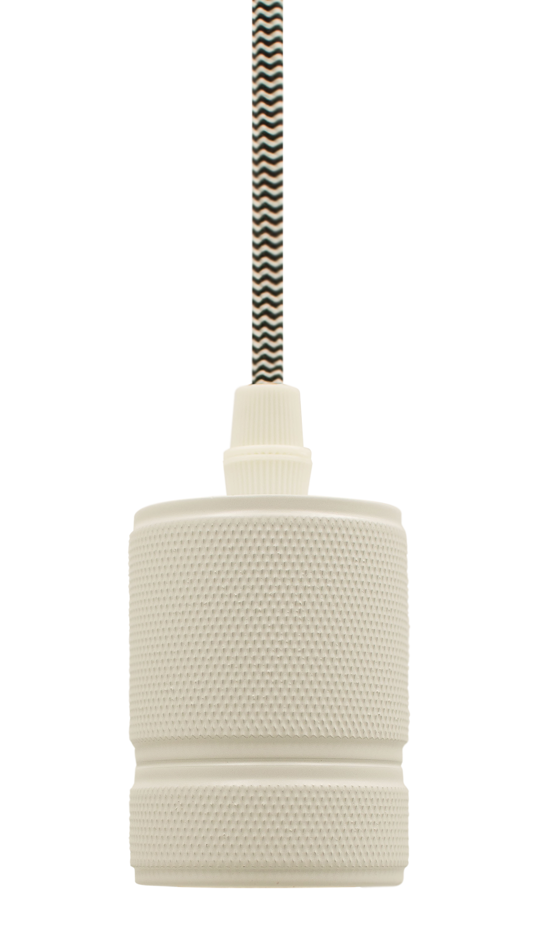 Lámpara de techo pendel metal blanco y cable liso blanco/negro 1 luz ...