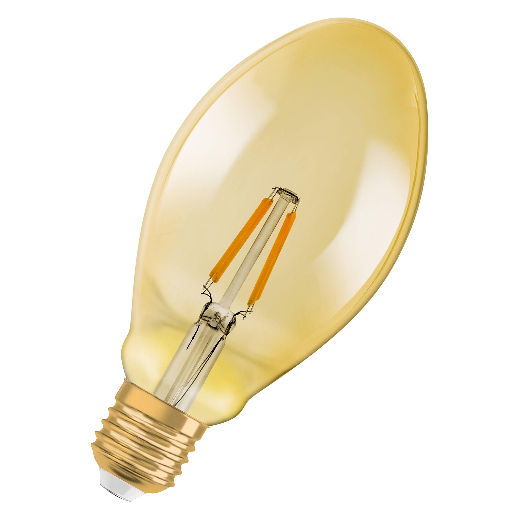 Bombilla LED con filamentos E27 ovalada 4W 2500K | Leroy Merlin
