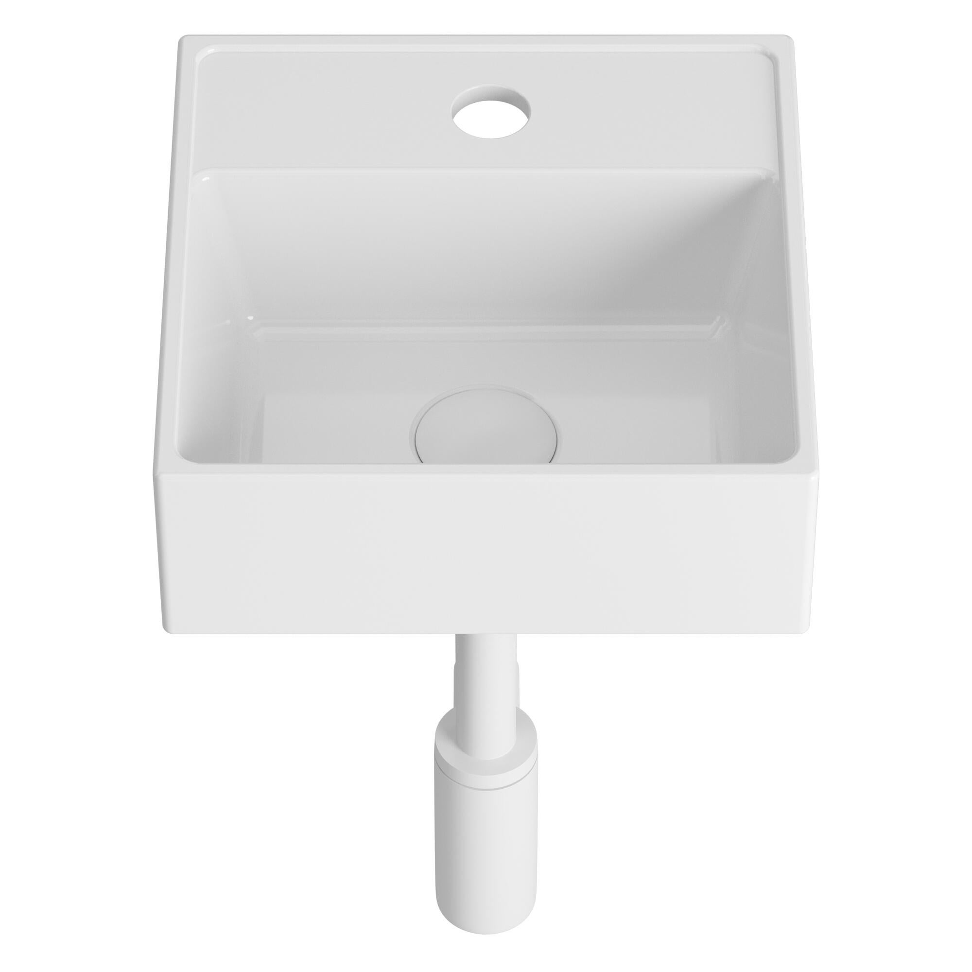 Lavabo suspendido Mini blanco 28x10x28 cm | Leroy Merlin