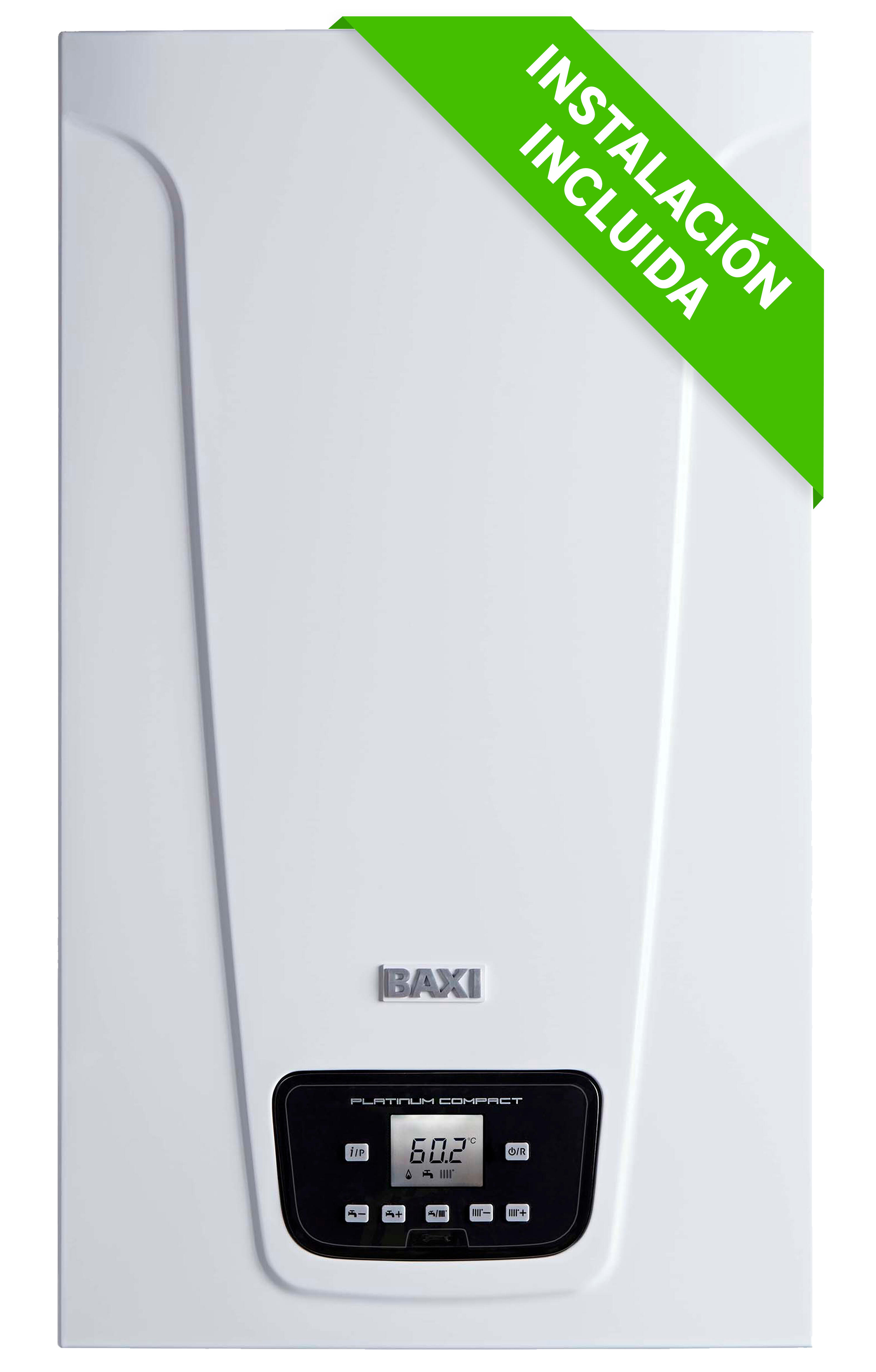 Caldera de condensación gas natural BAXI Platinum Eco 26kw instalación ...