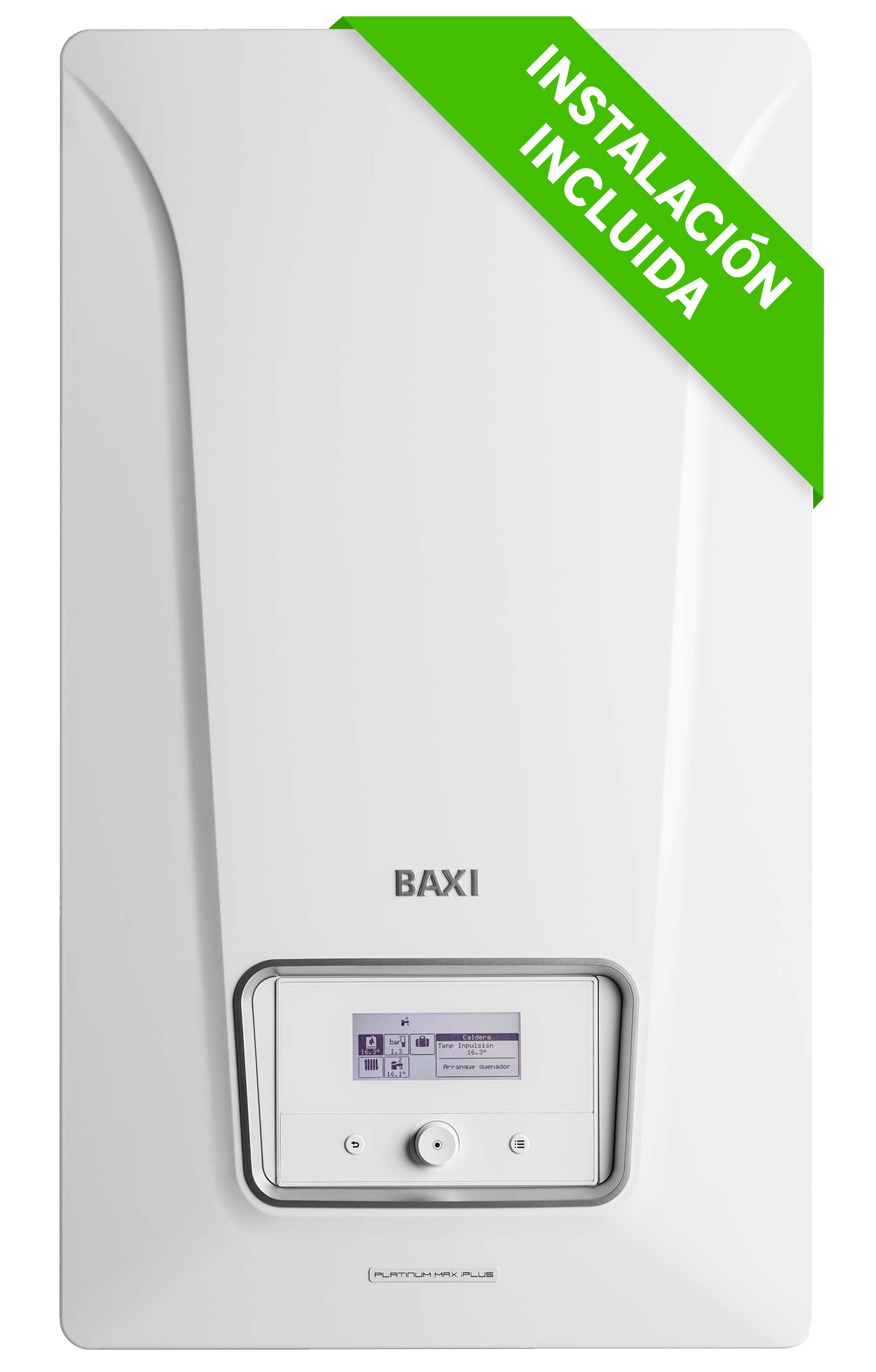 Caldera de condensación gas natural BAXI Platinum Max 35kw instalación ...