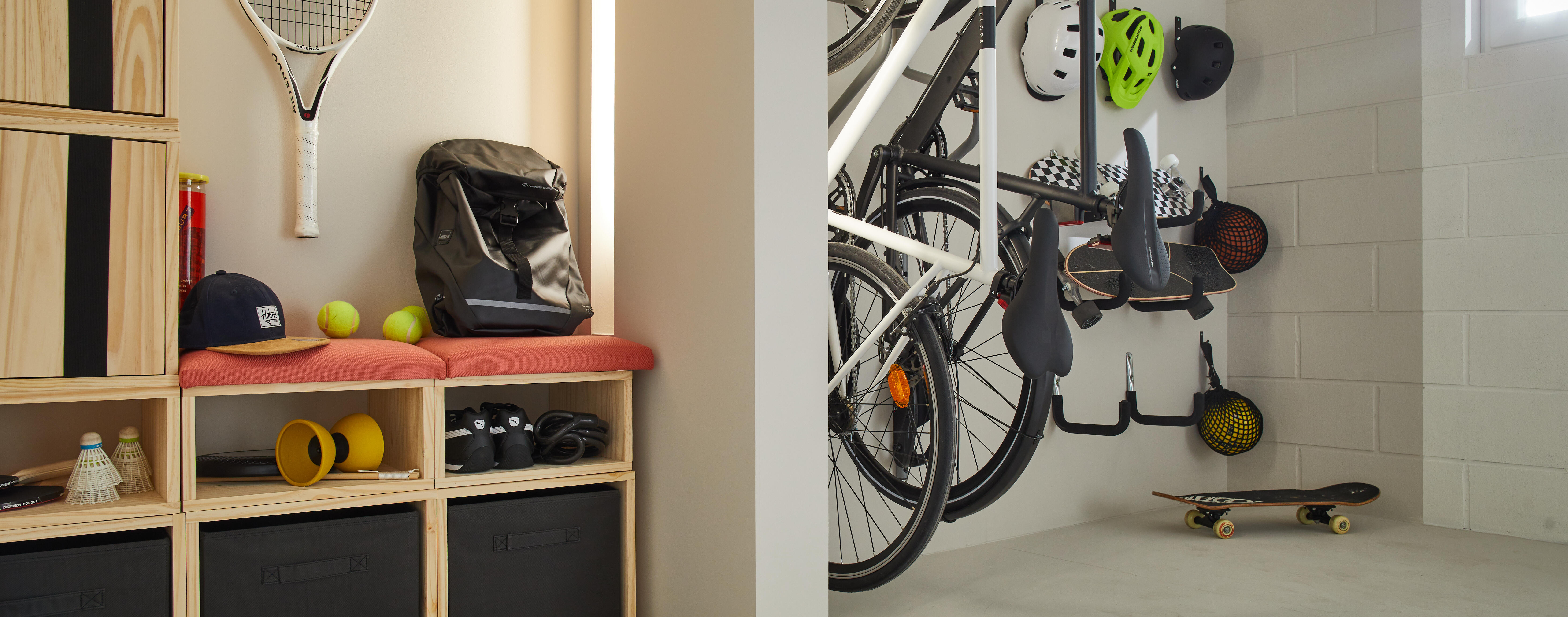 Aménager un rangement spécial sport dans le garage | Leroy Merlin