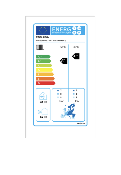 Aerotermia calefacción bibloc Toshiba 8kw Estia mural r32 | Leroy Merlin