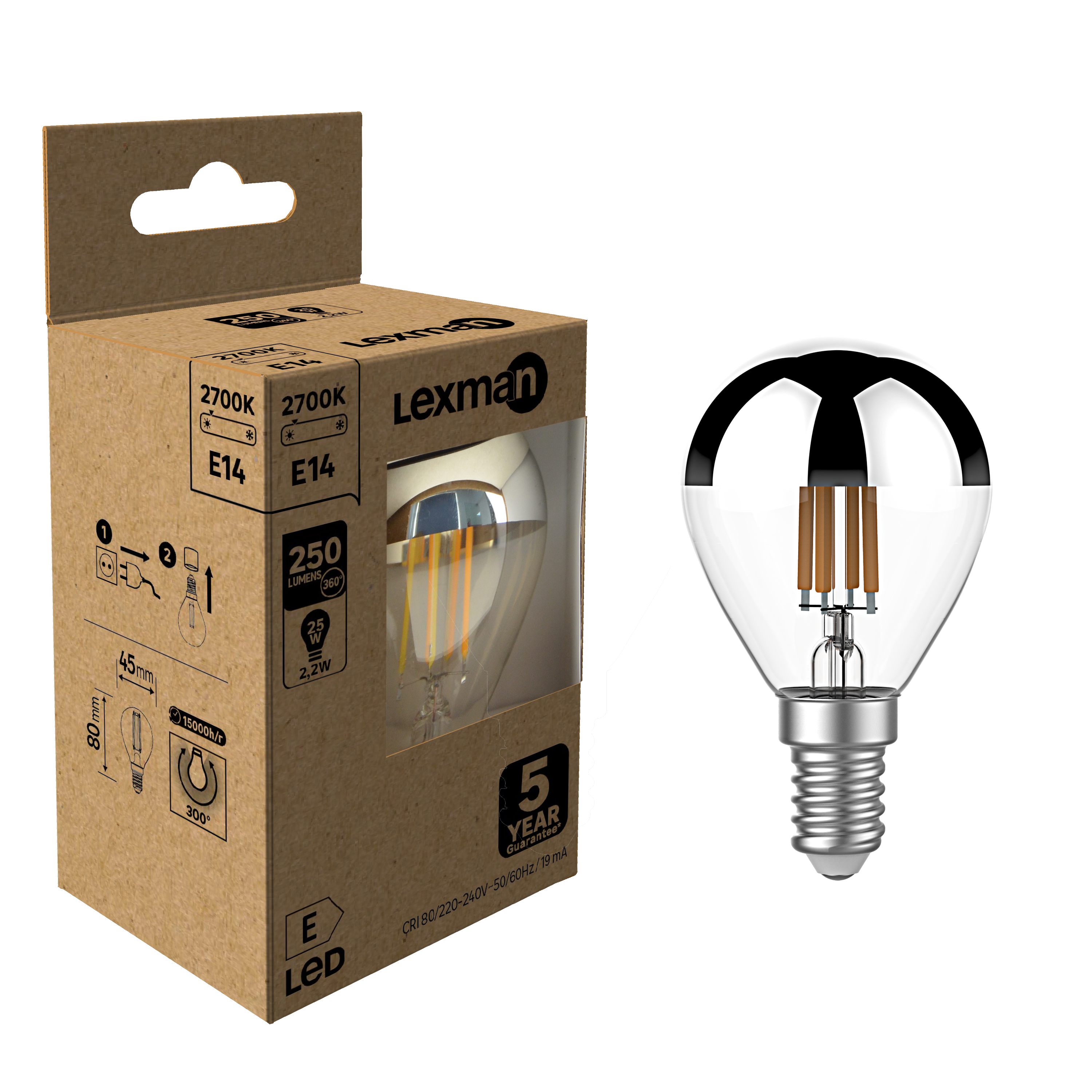 Ampoule led E14, 250lm = 25W, LEXMAN | Leroy Merlin