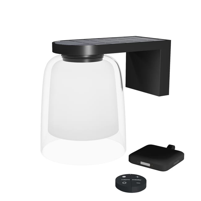 Aplique solar LED Klock Booster INSPIRE negro 900 lm blanco neutro ... Aplique solar LED Klock Booster INSPIRE negro 900 lm blanco neutro ...