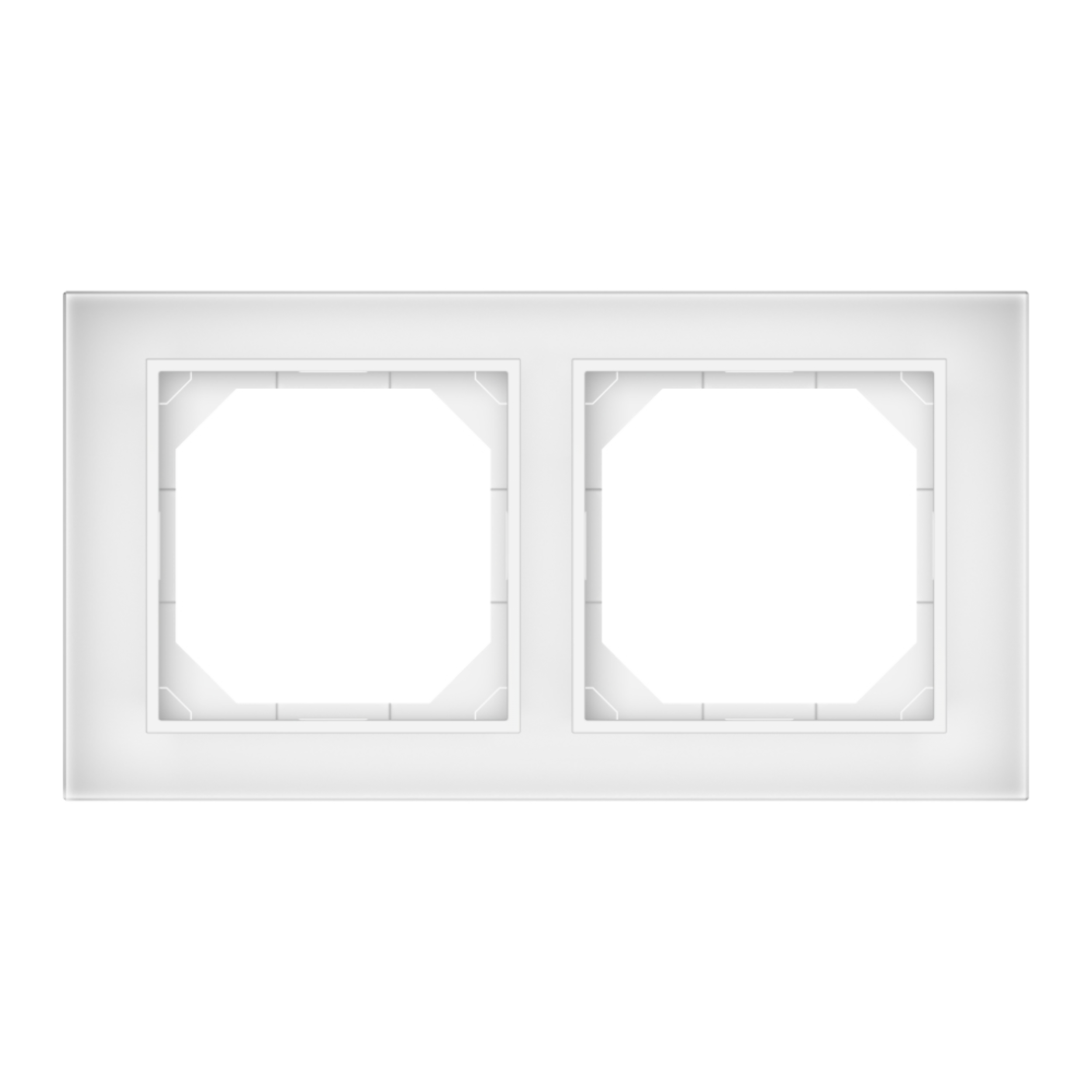 Ramka podwójna Quadrum biała Dpm - Leroy Merlin