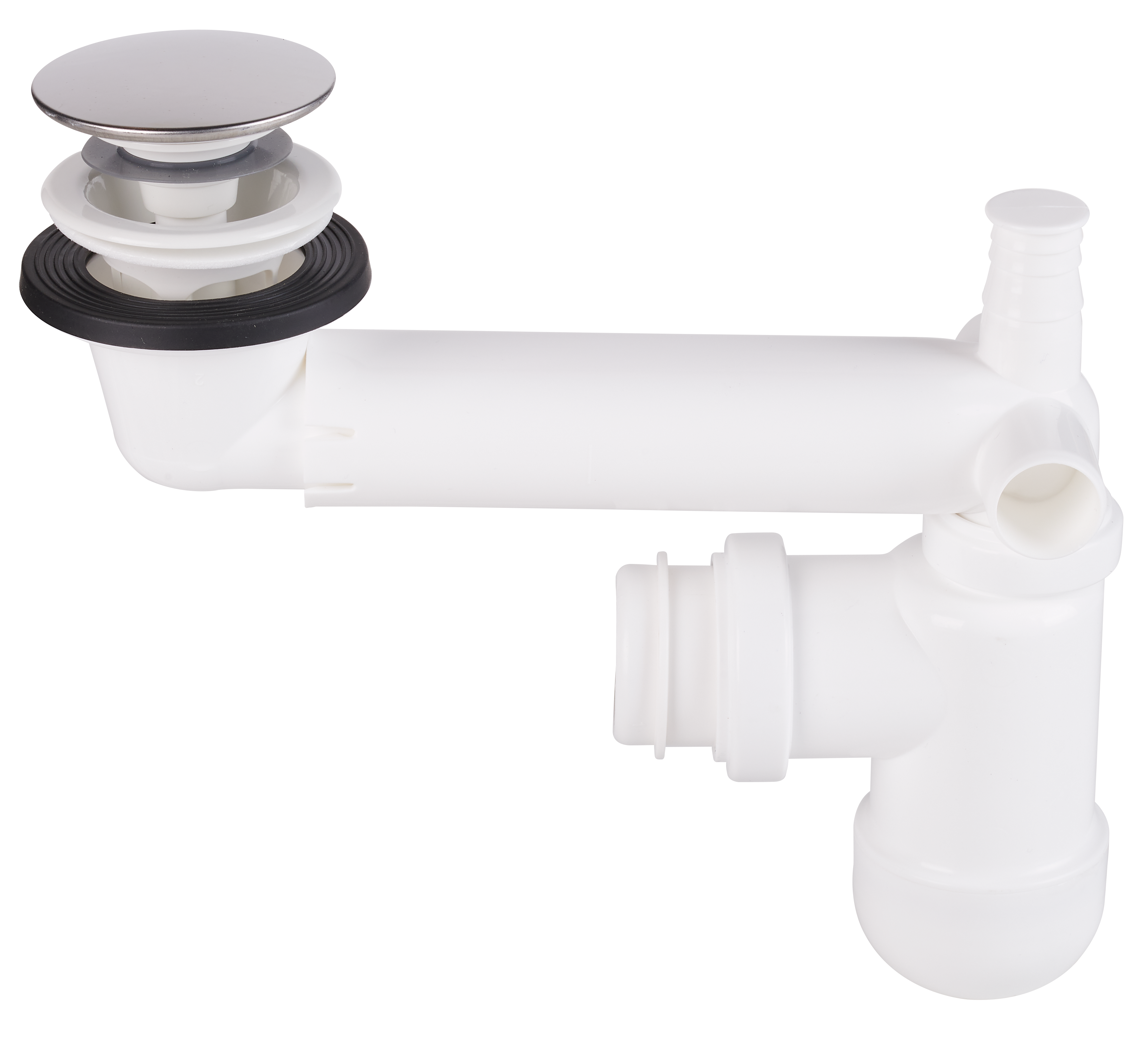 Syfon umywalkowy z korkiem KLIK-KLAK oszczędzający miejsce EQUATION ...