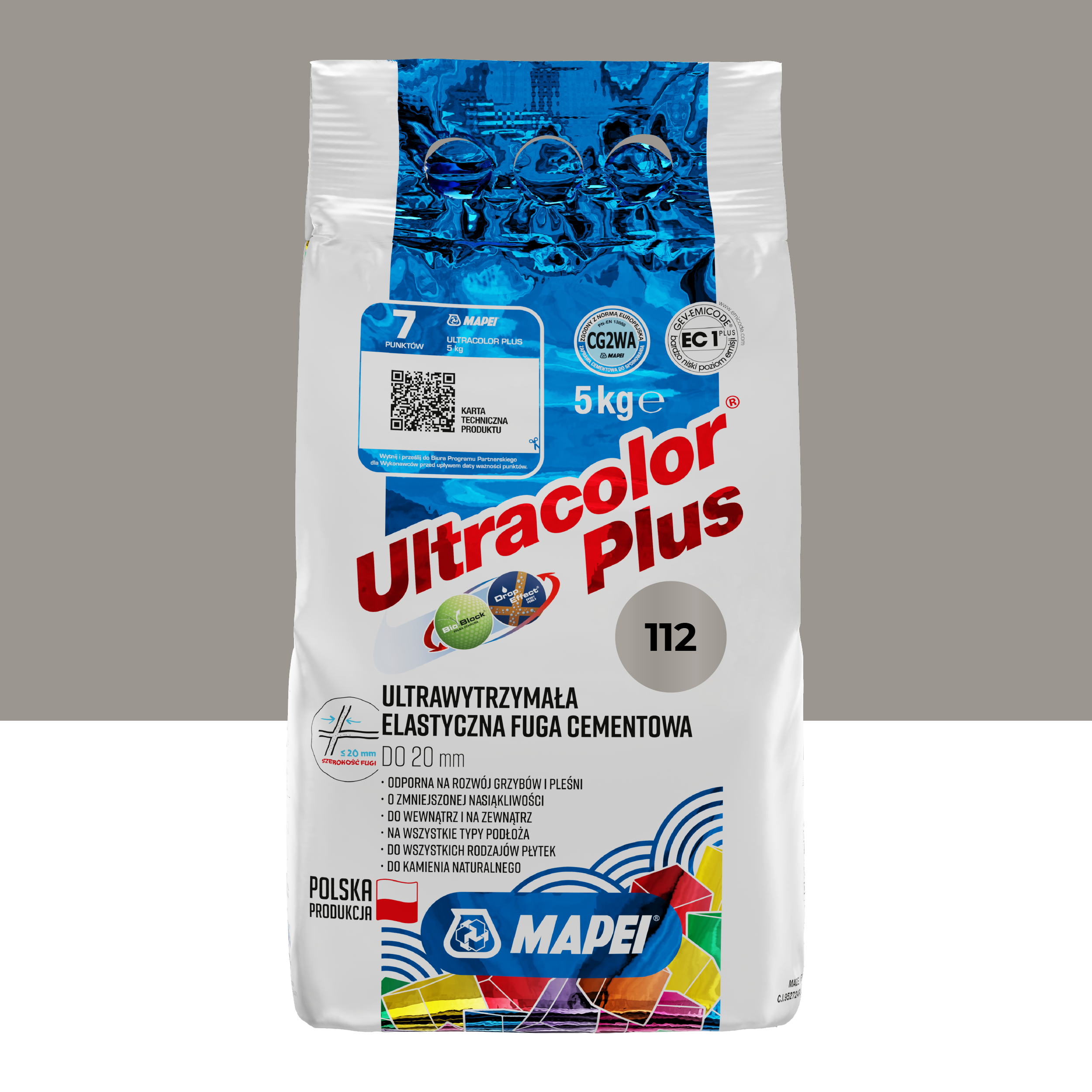 Fuga elastyczna Ultracolor Plus 112 tytan 5 kg Mapei - Leroy Merlin