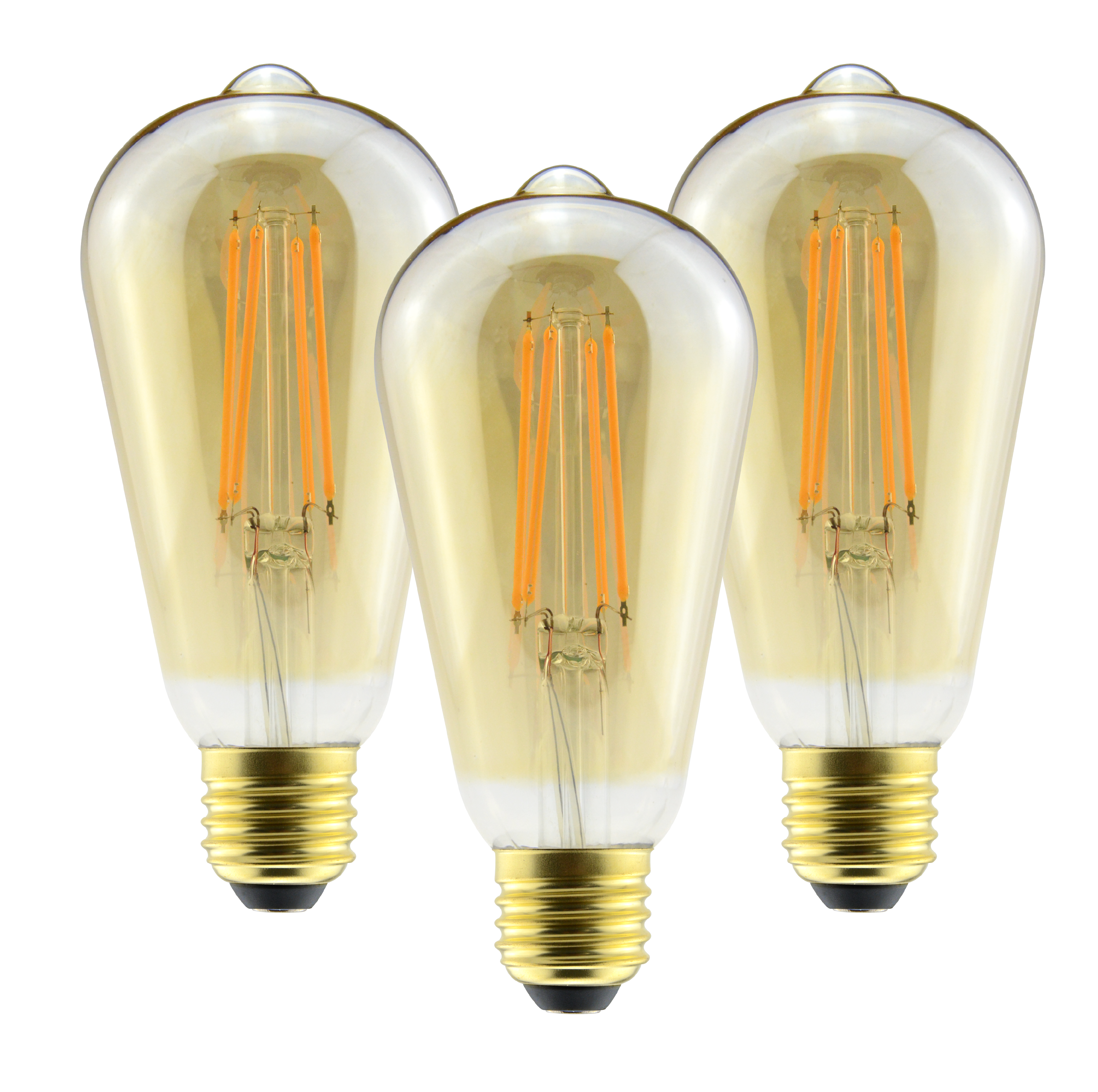 Lot de 3 ampoules led décoratives edison E27, 60W, blanc chaud, XXCELL | Leroy Merlin