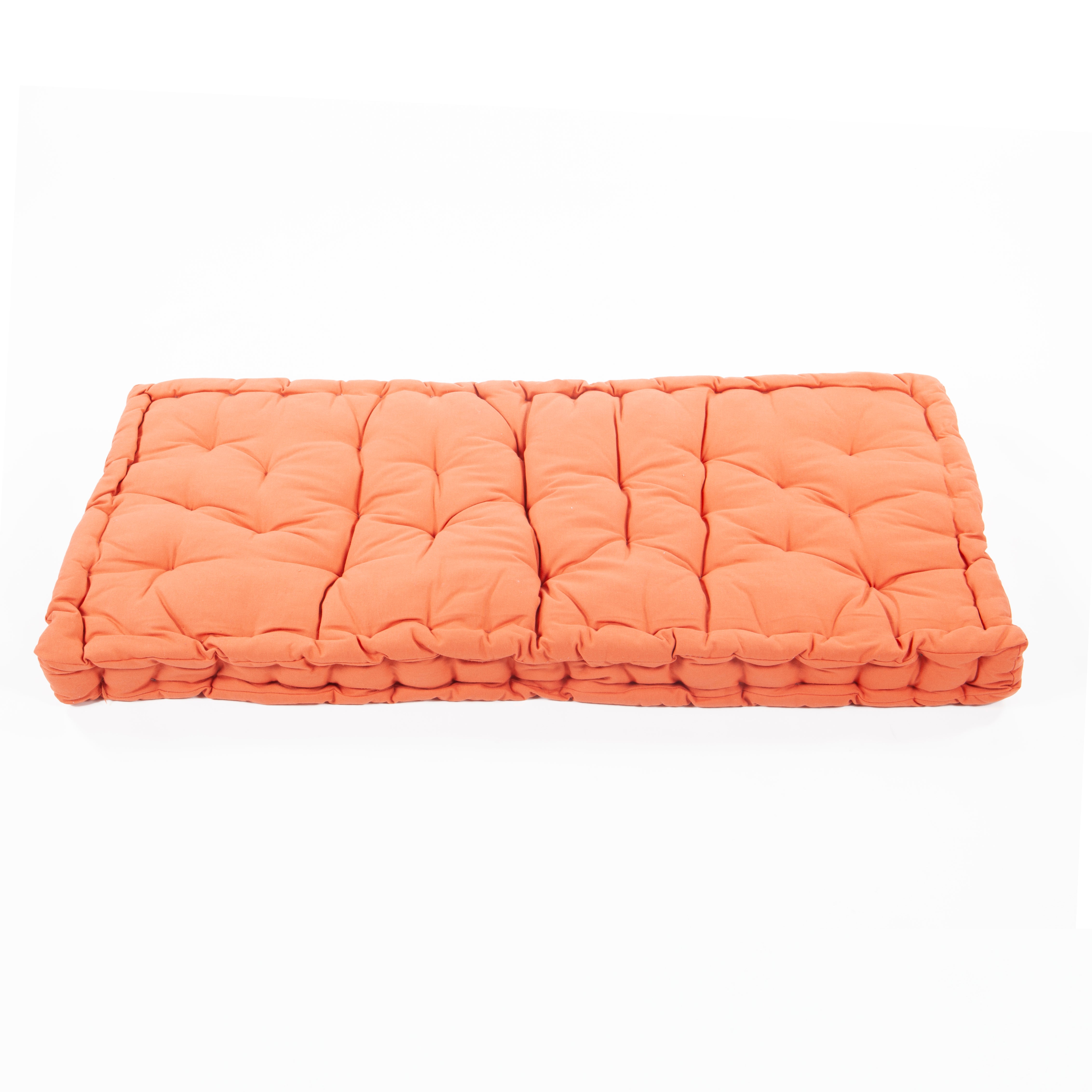 Matelas de sol coton, orange 120 x 80 x H.12 cm | Leroy Merlin