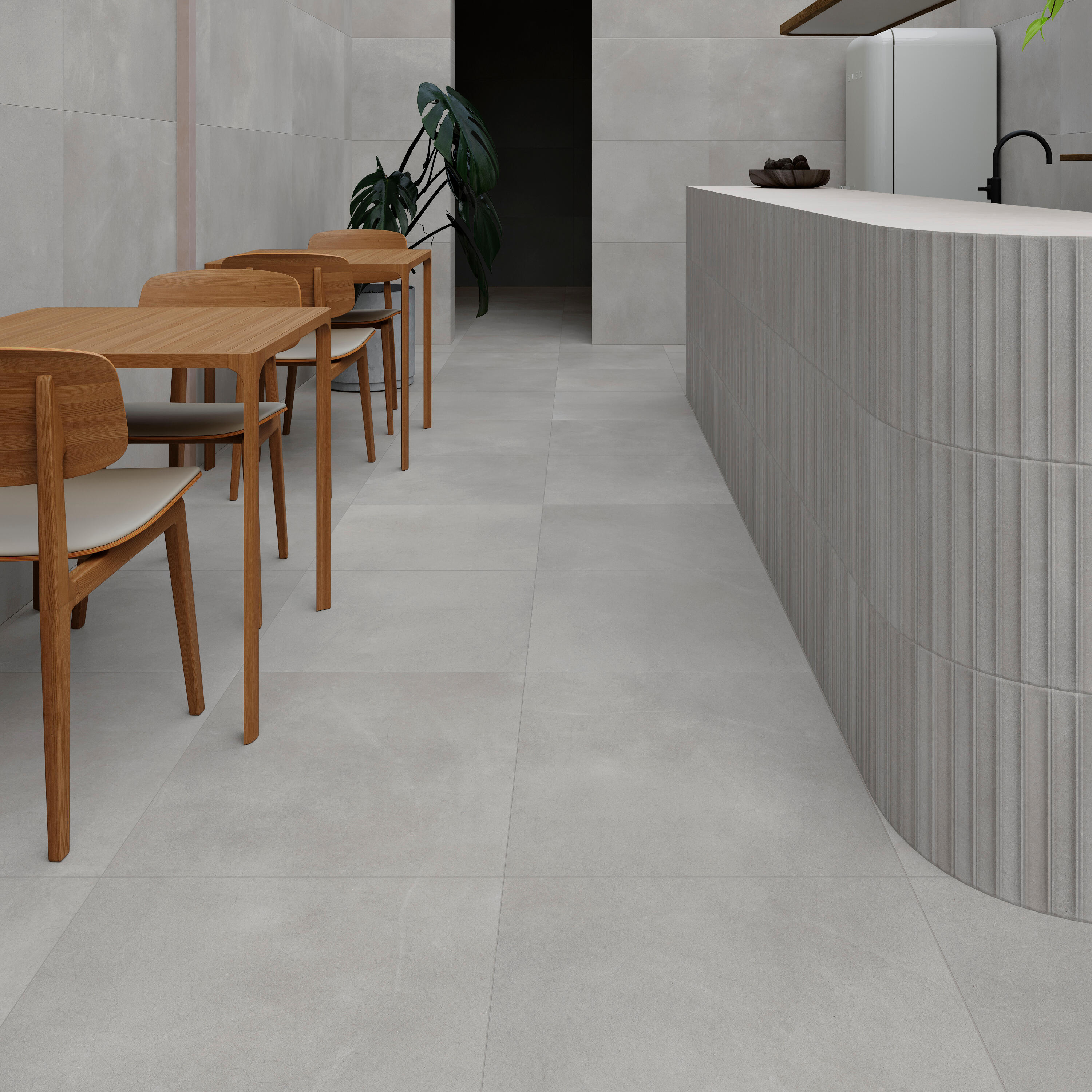 Carrelage sol intérieur / mur intérieur effet béton gris Galbe l.60 x L ...