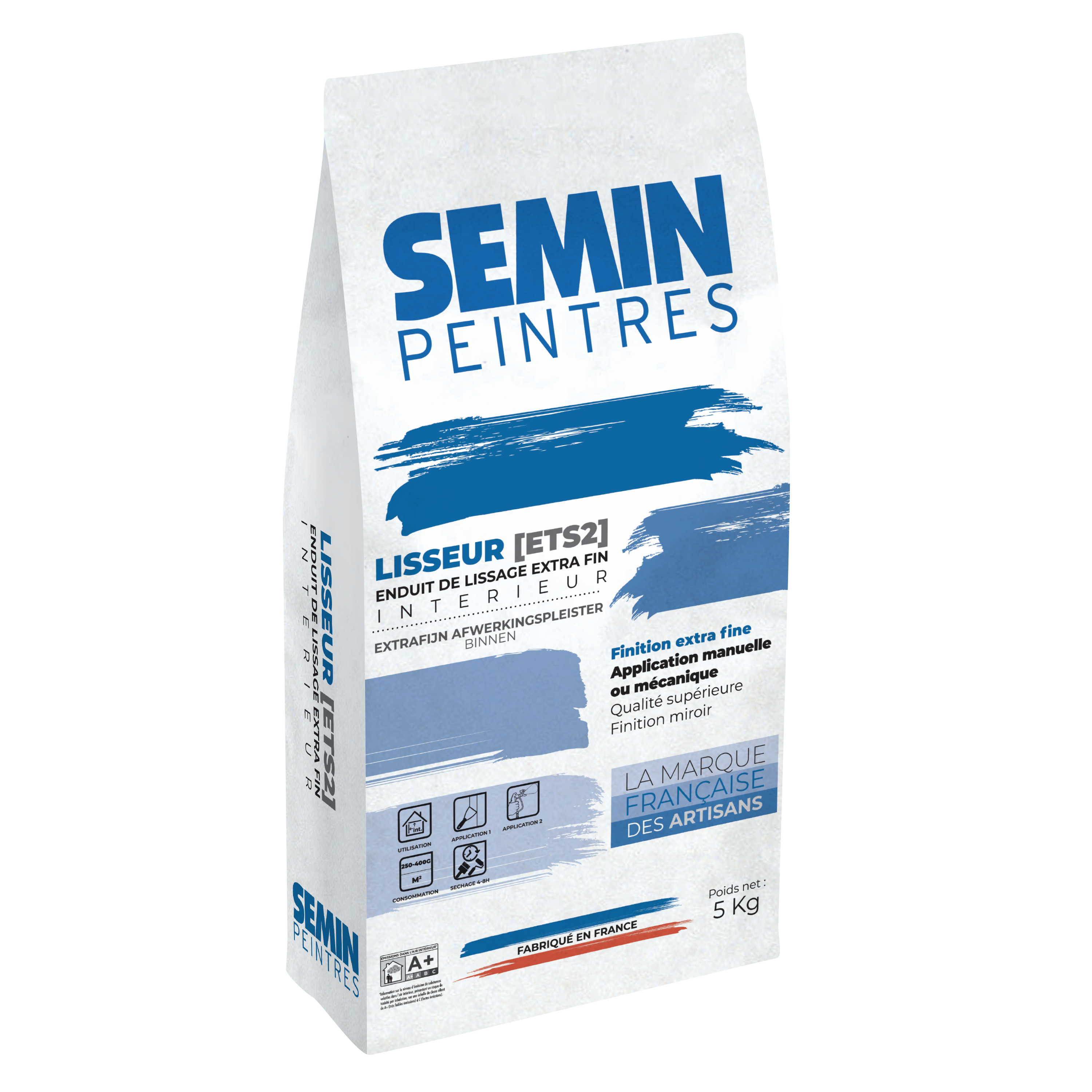 Enduit de lissage en poudre A00372 SEMIN blanc 5 kg | Leroy Merlin