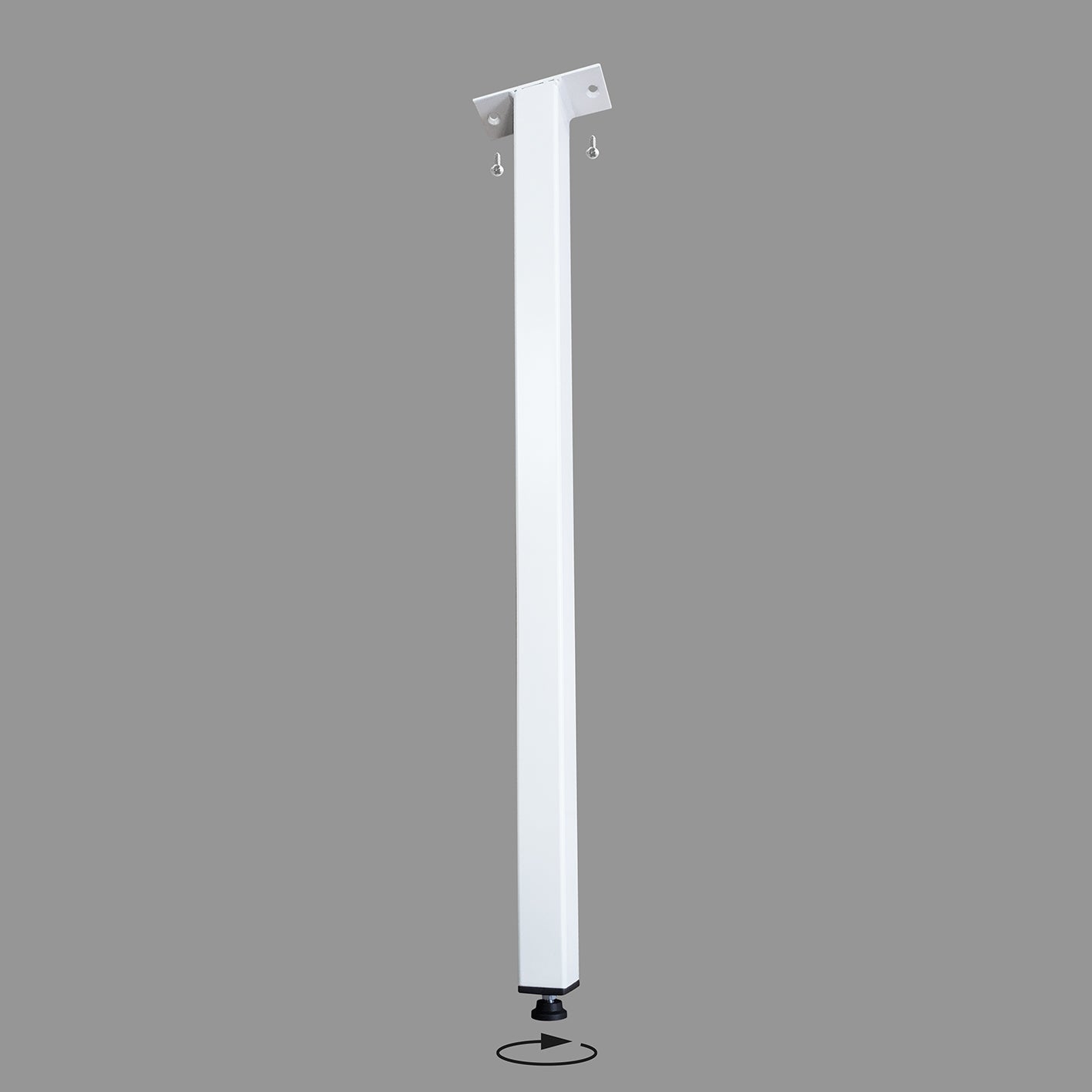 Pied de bureau ajustable space kit blanc, H.68 x l.3.6 cm | Leroy Merlin