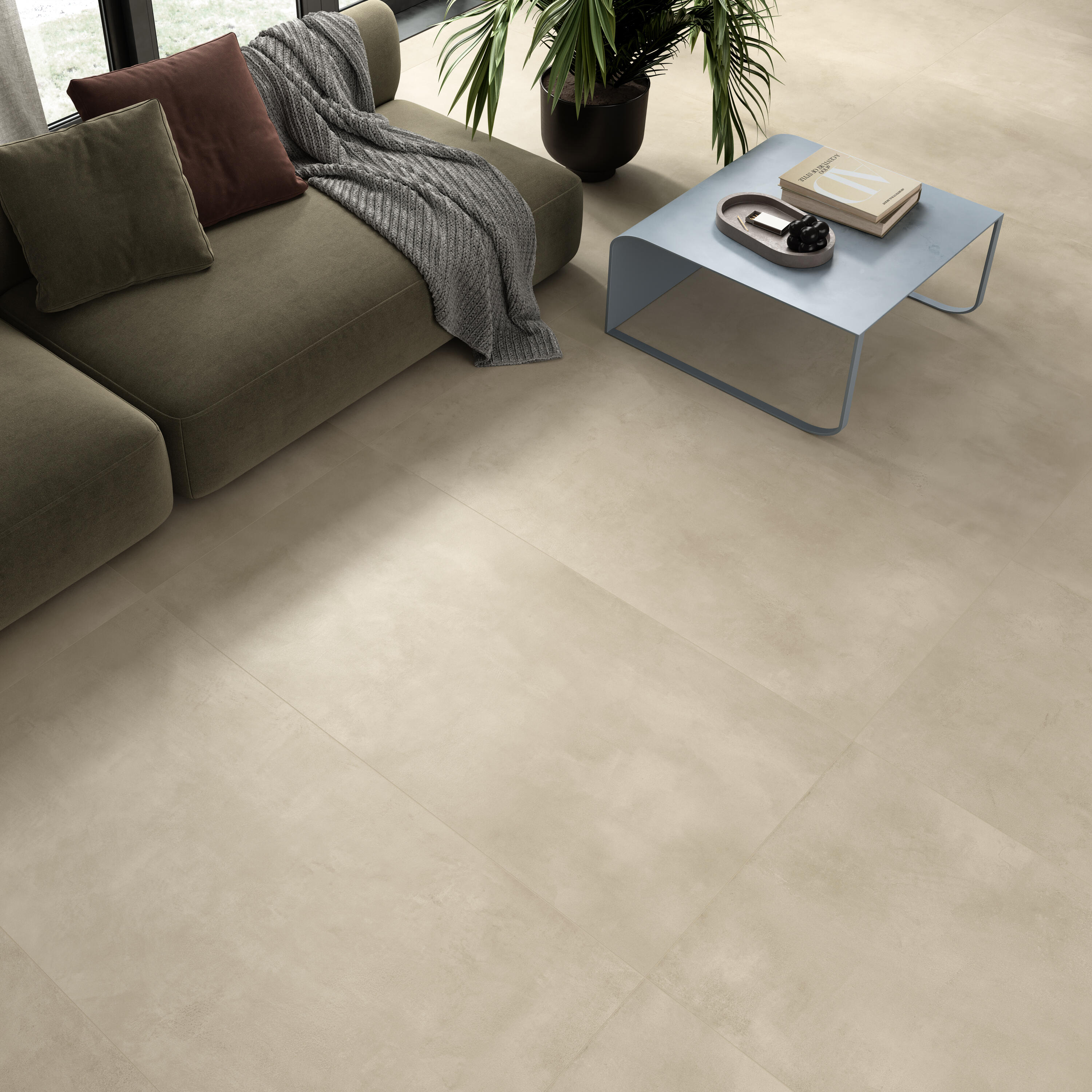 Carrelage sol/mur intérieur effet béton beige Epura l.60 x L.120 cm ...