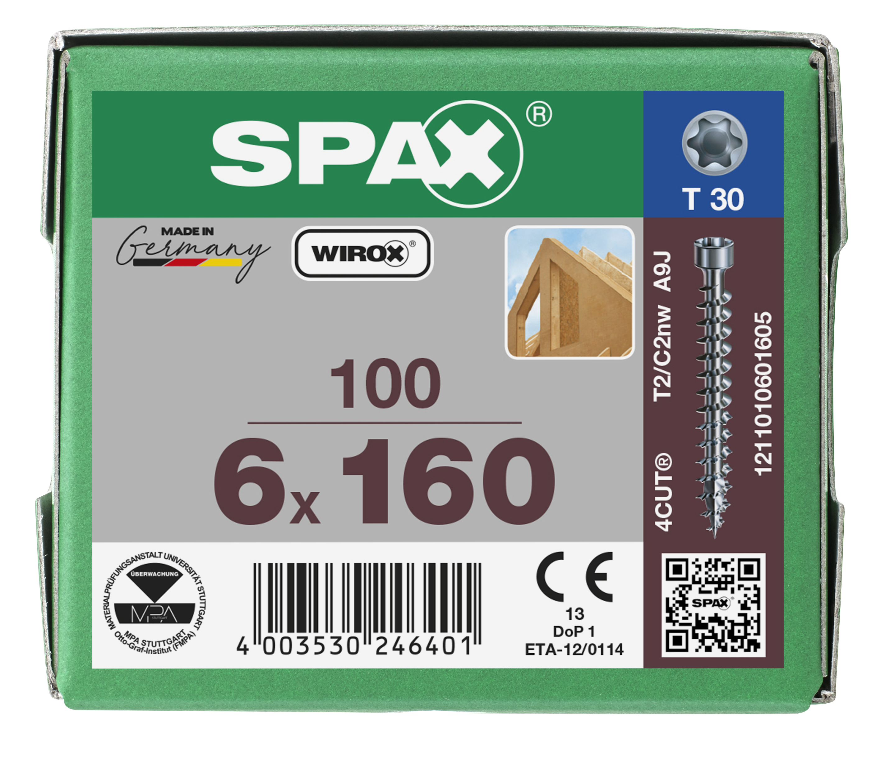 100 vis acier tête cylindrique t-star+ SPAX, Ø6 x L.160 mm | Leroy Merlin