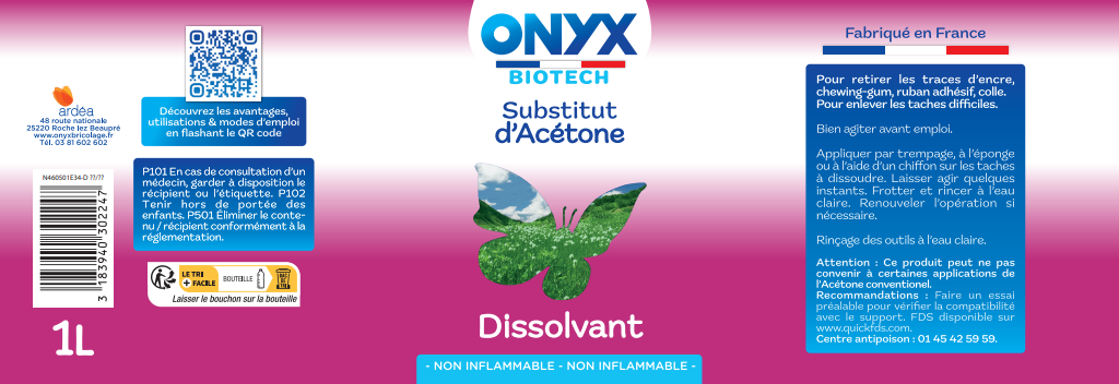 Substitut d'acétone ONYX Dissolvant, 1l | Leroy Merlin