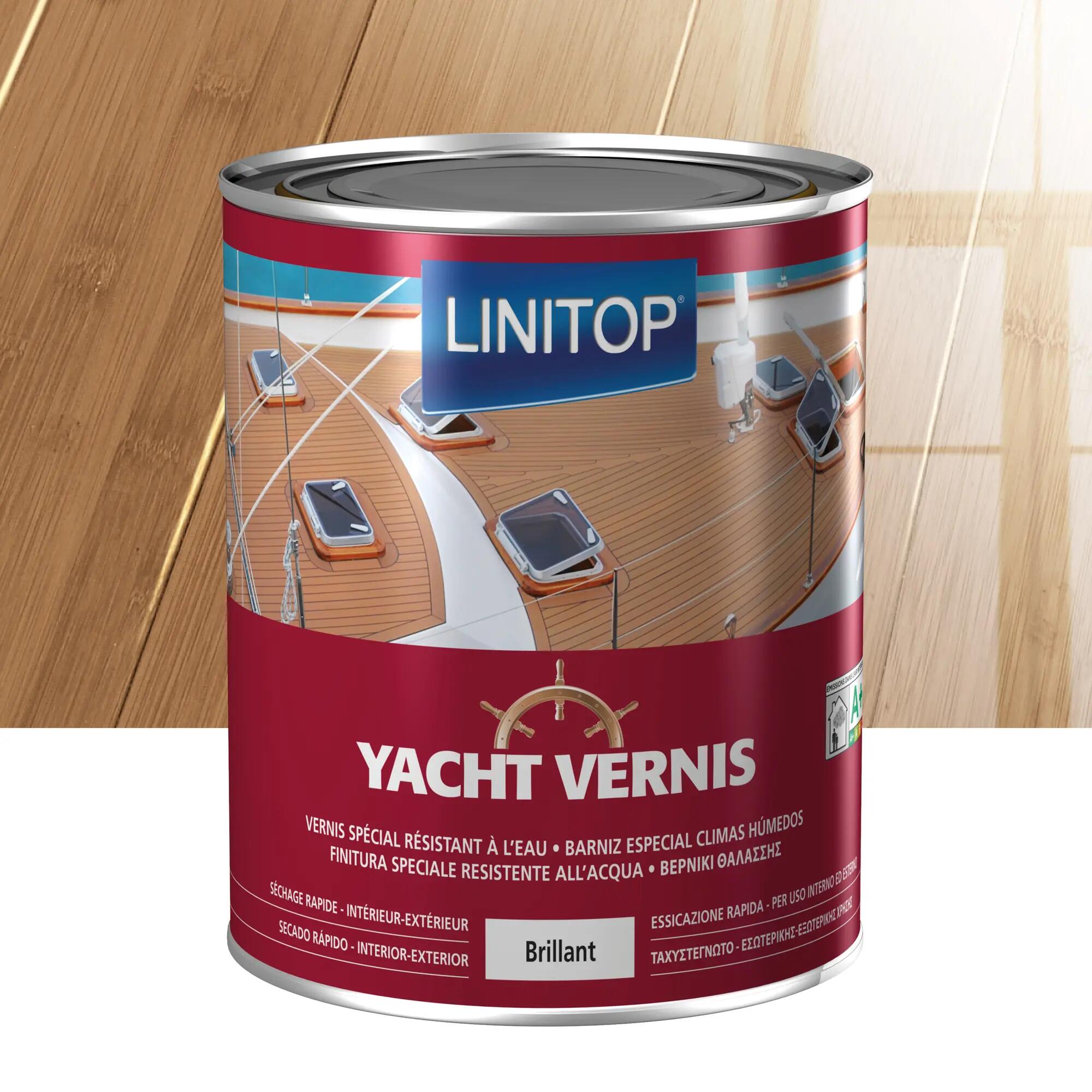 Vernis pour bois extérieur LINITOP Yacht incolore brillant brillant 2.5 ...