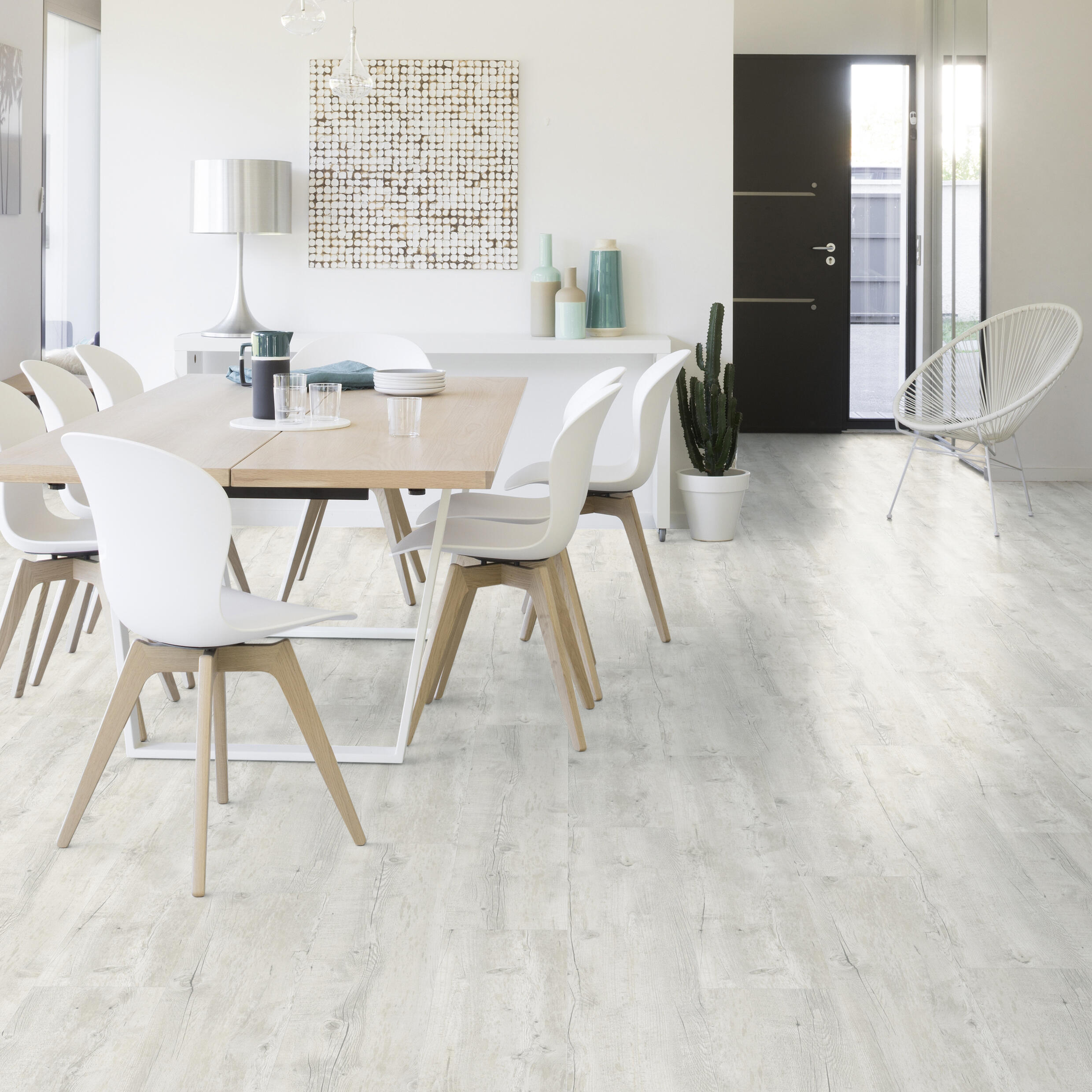 Lame PVC clipsable forte GERFLOR Senso clic 2 pecan light bois blanchi ...