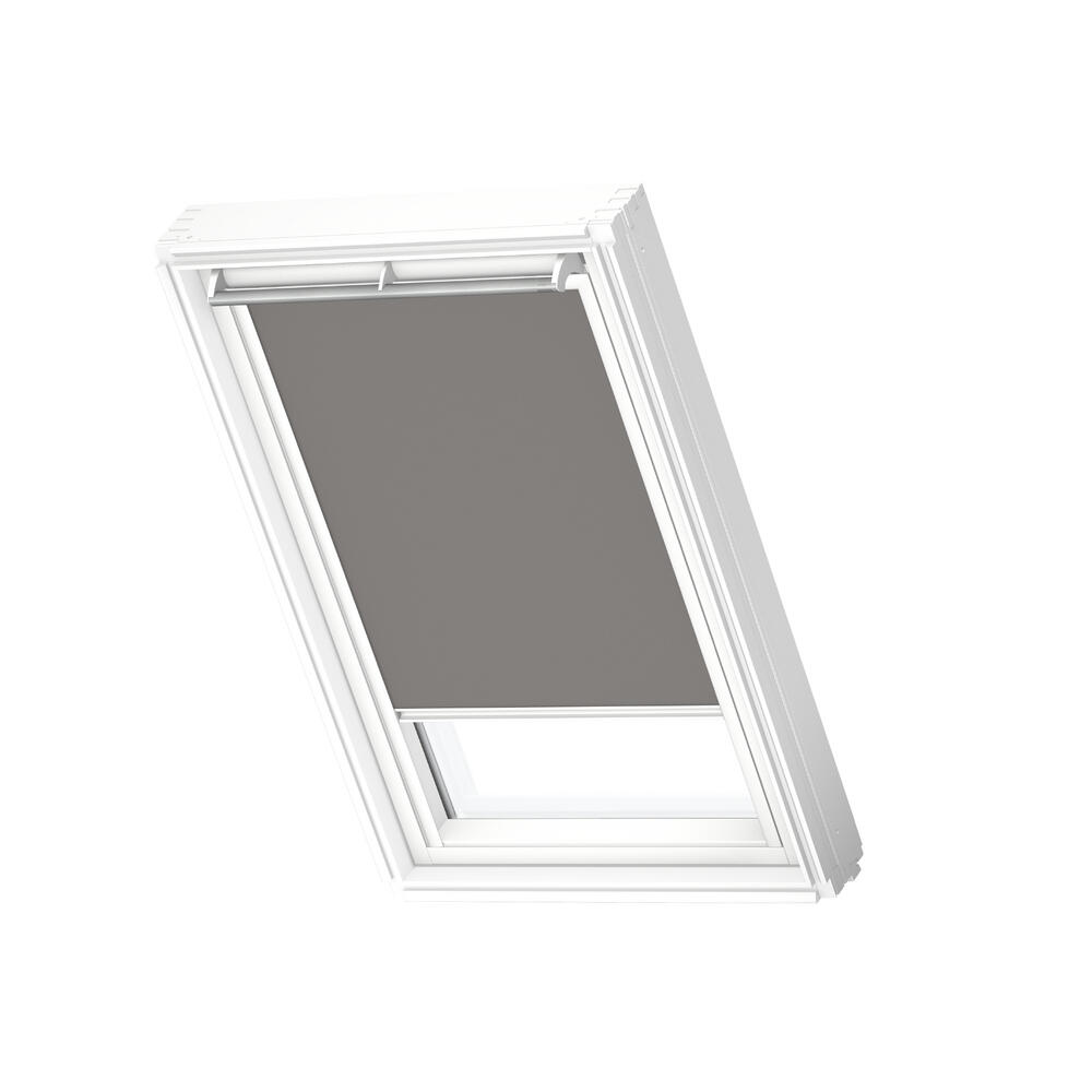 Store pour verrière VELUX occultant manuel gris DKL FK08, cadre Blanc ...