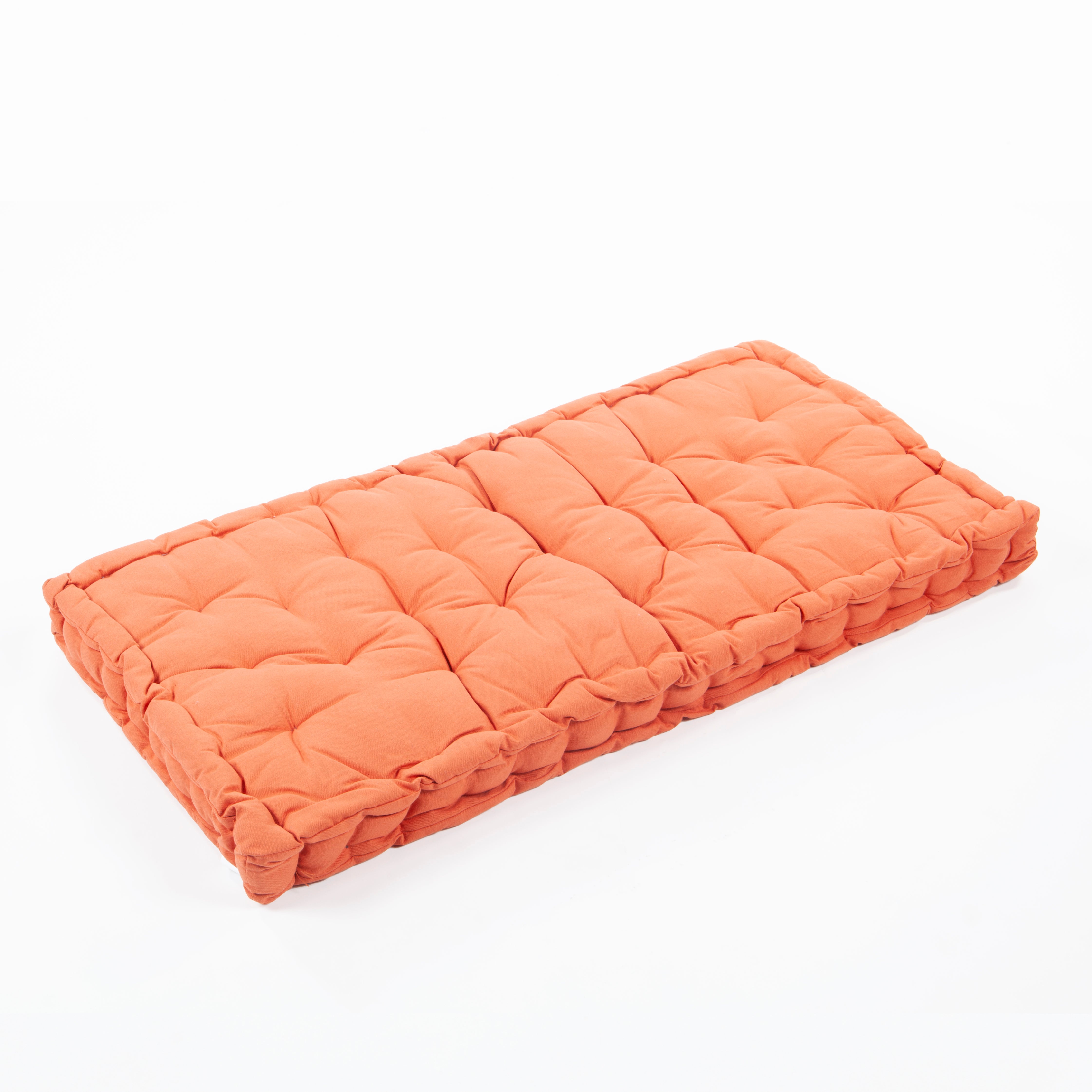 Matelas de sol coton, orange l.120 x H.12 cm | Leroy Merlin