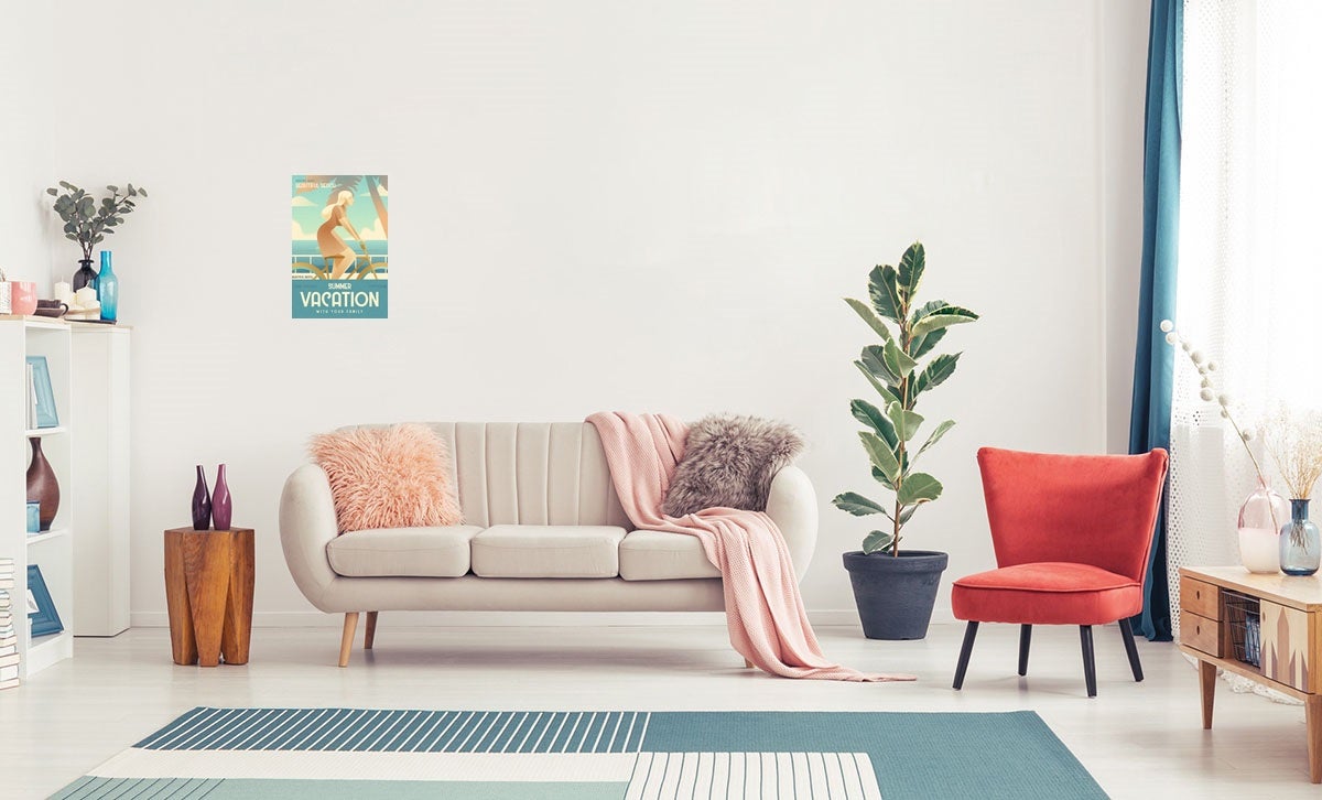 Toile Summer vacation, multicouleur CEANOTHE l.30 x H.44.5 cm | Leroy ...