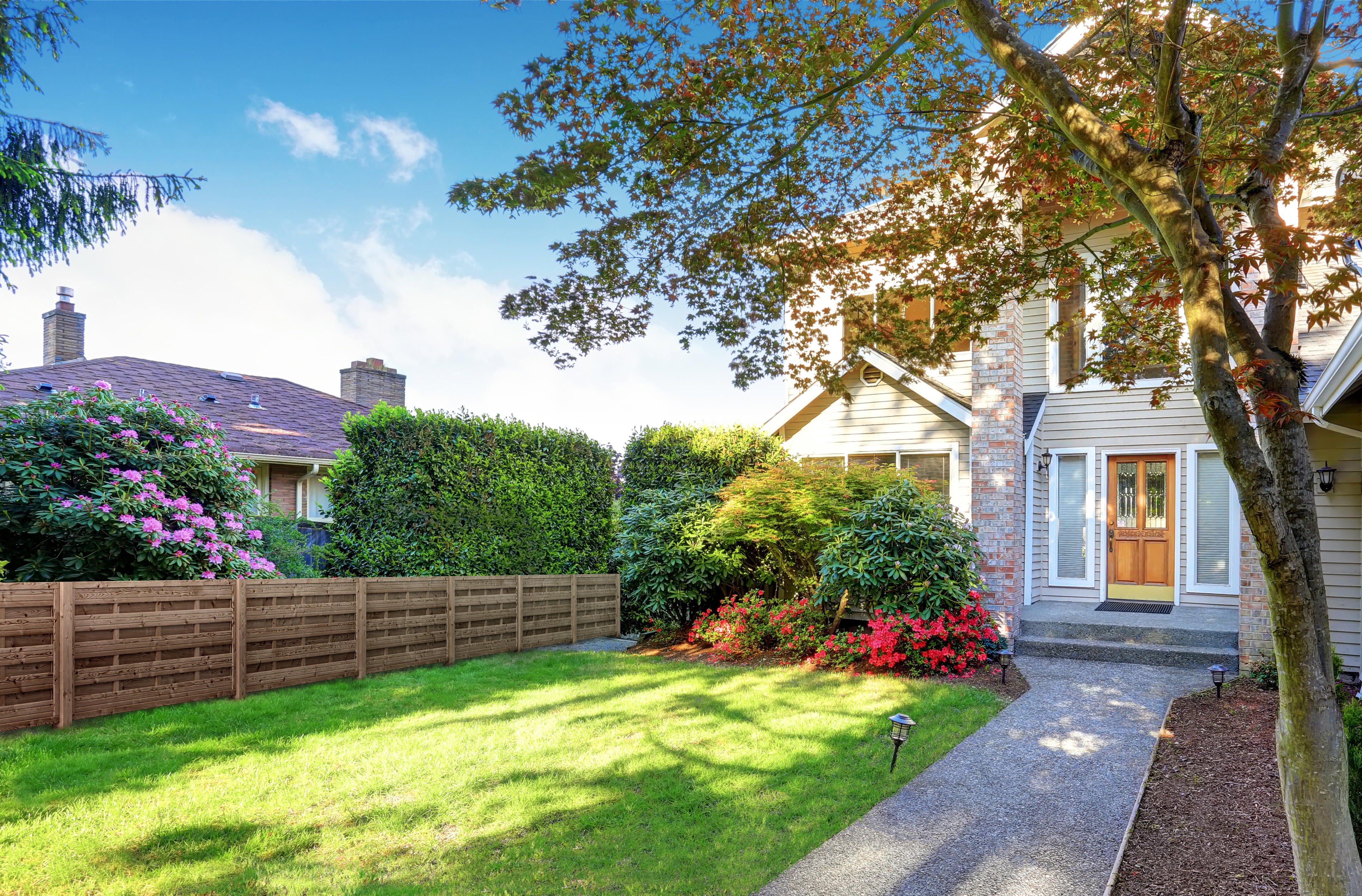 Panneau de clôture bois plein Anna STELMET, l.180 x H.90 cm, marron ...