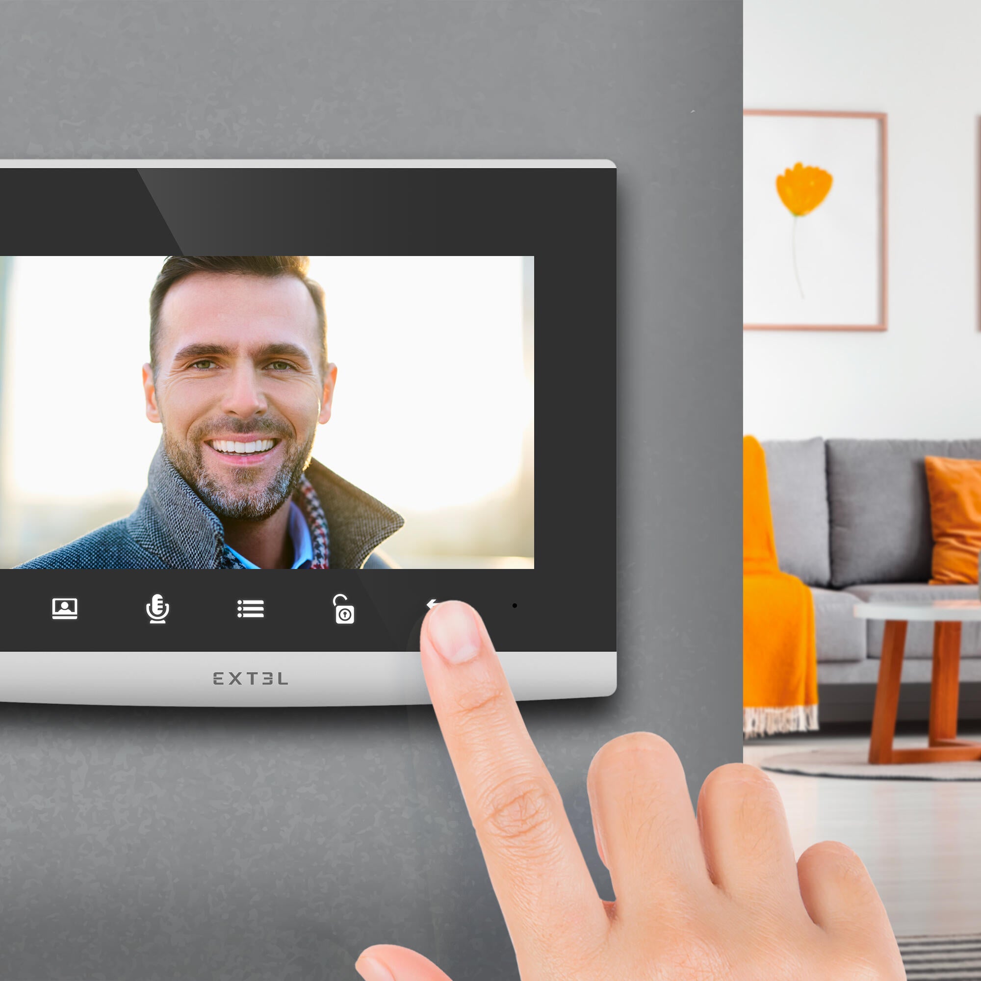 Visiophone connecté, sans fil, longue portée 350 mètres, Wave 2, Extel ...