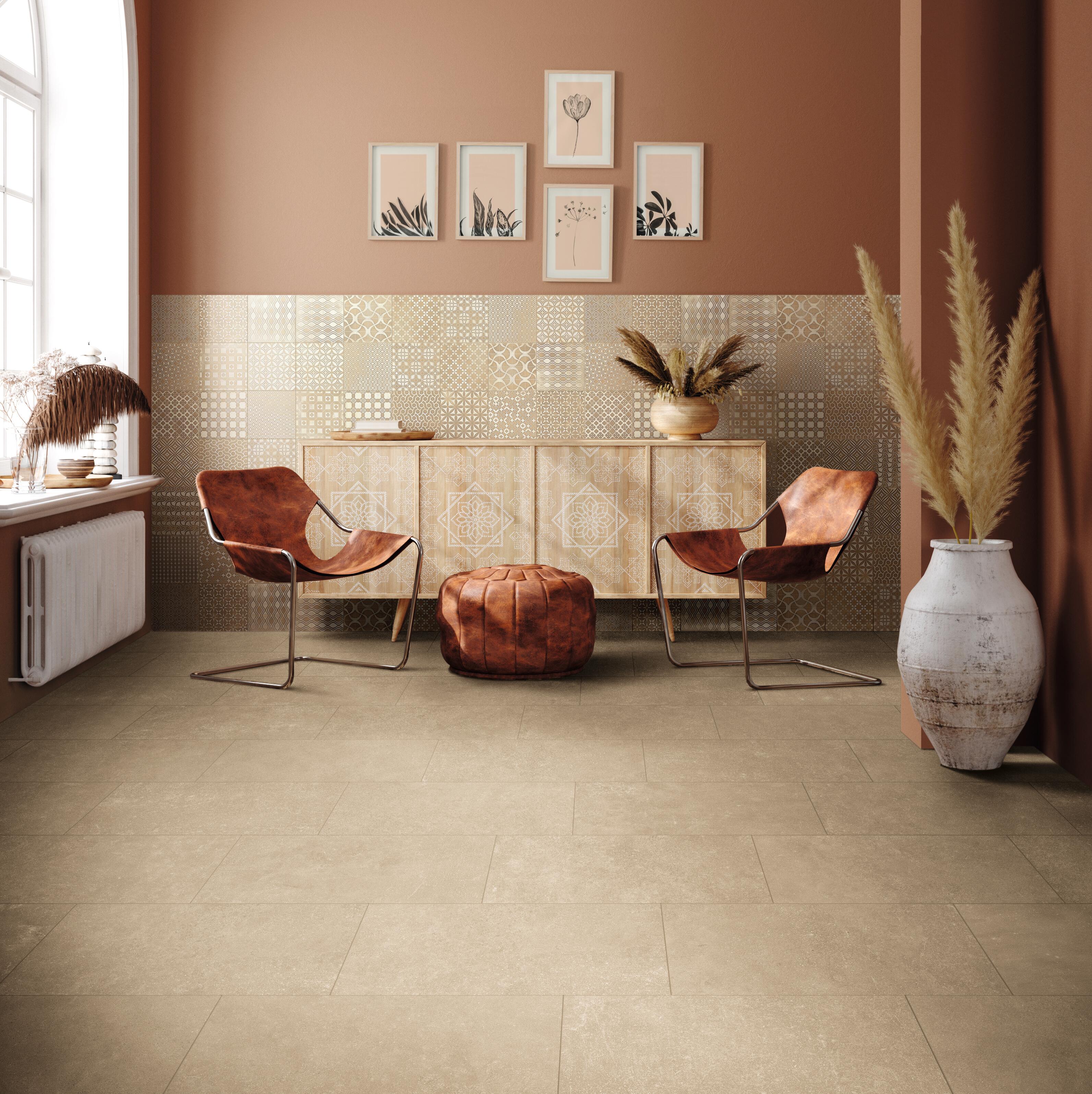 Carrelage sol intérieur / mur intérieur effet béton beige Corto l.30 x ...