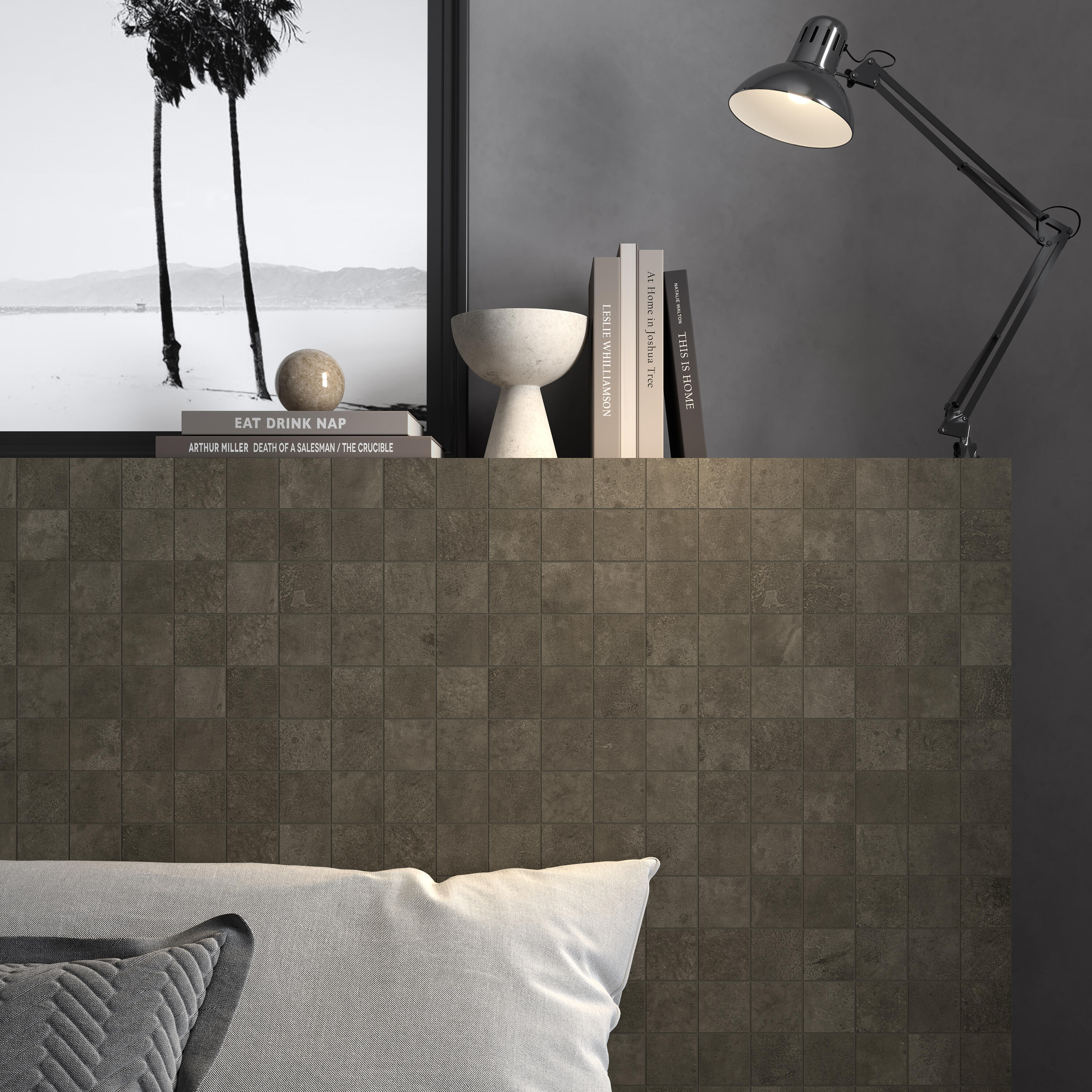 Mosaïque sol New factory grès cérame effet métal noir 30 x 30 cm ...