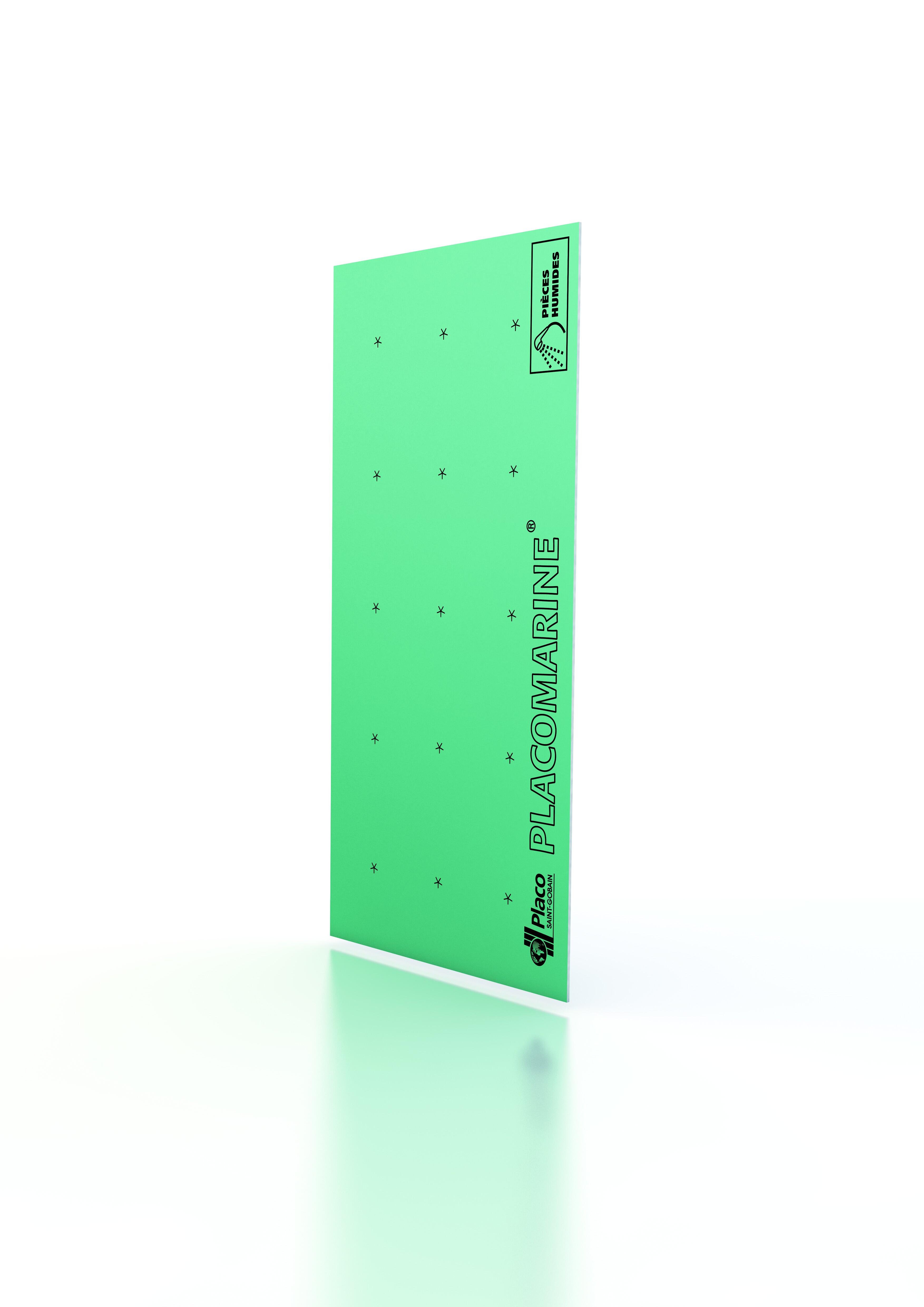 Plaque de plâtre PLACO BA13 hydrofuge NF 250 x 60 cm | Leroy Merlin