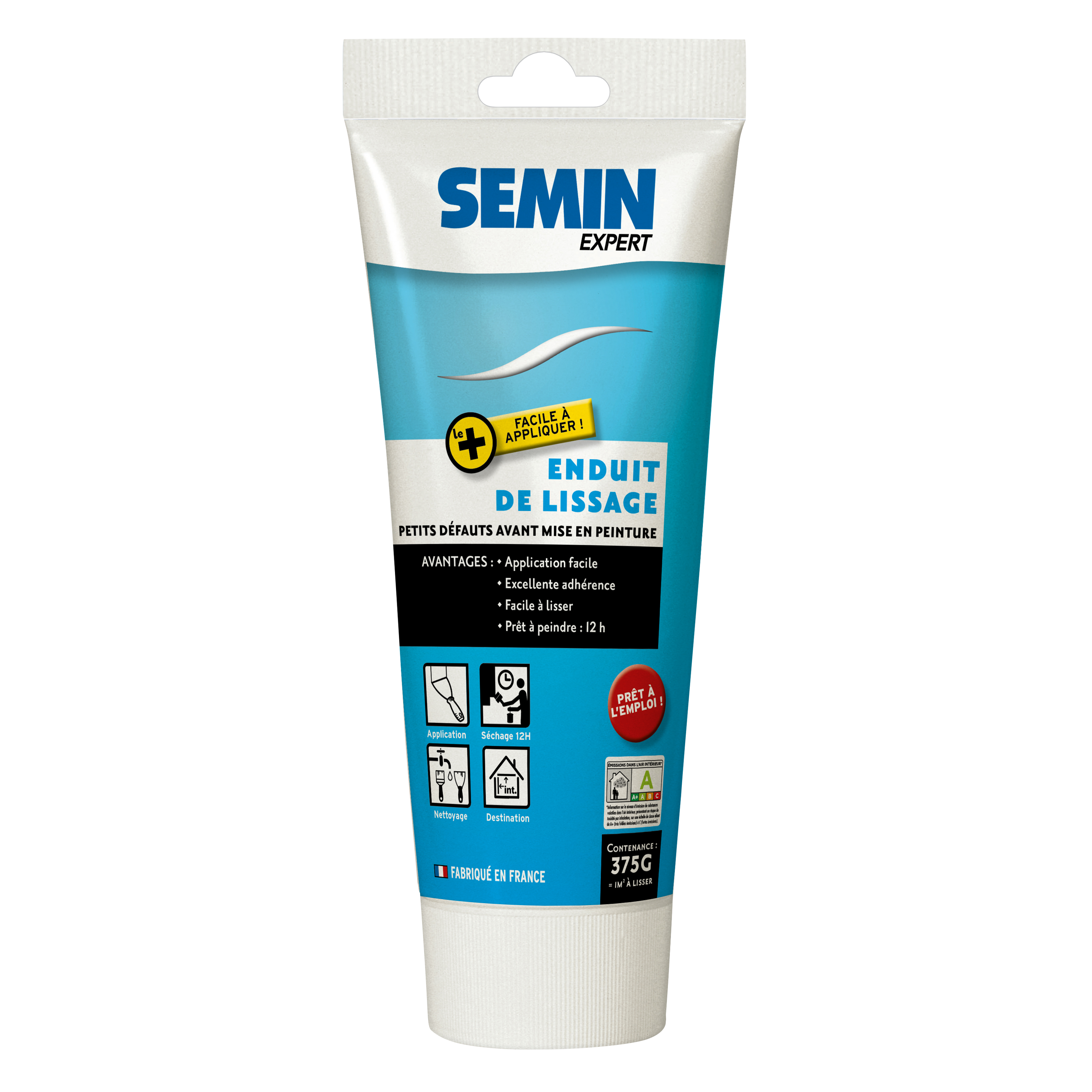 Enduit de lissage en pâte A08039 SEMIN blanc 330 g | Leroy Merlin