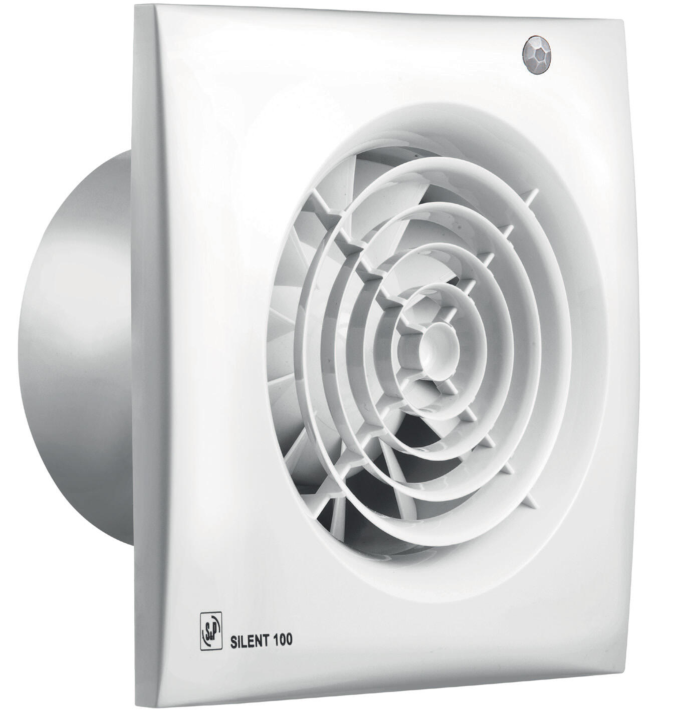 Aérateur intermittent à détection de présence S&P Silent 100 100 mm ...