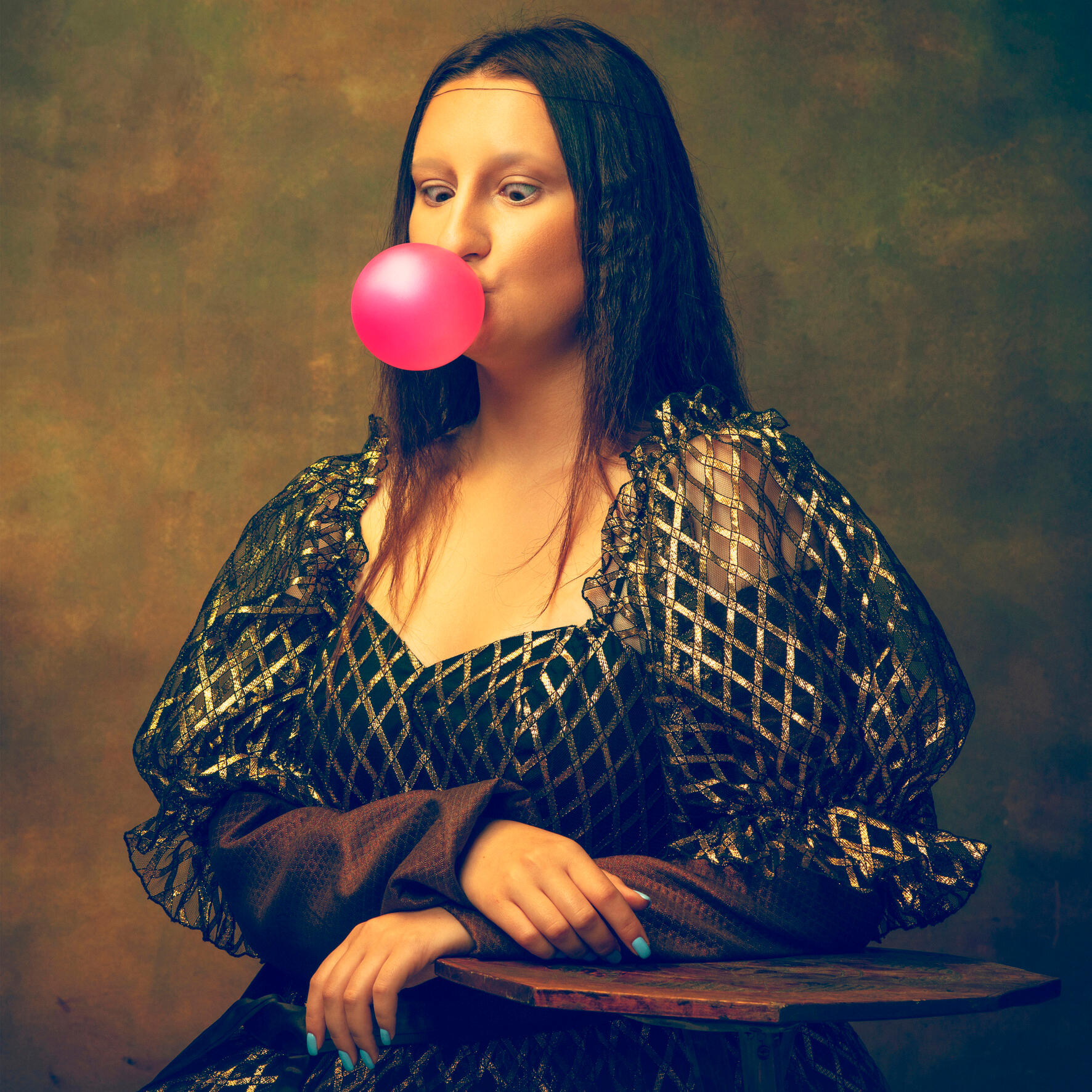 Plexiglass imprimé MONA LISA GUM, multicolore CEANOTHE l.93 x H.93 cm ...