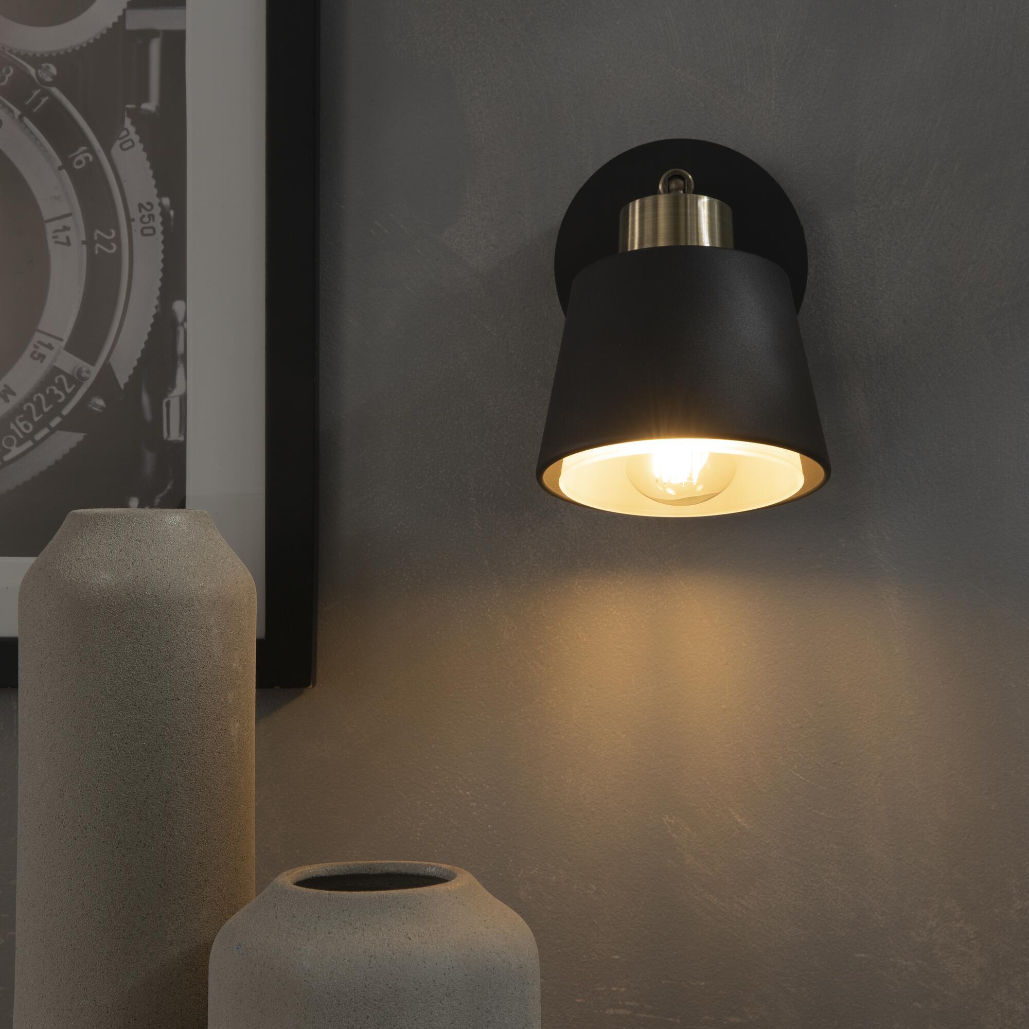 Spot E27, fer / aluminium, noir, Cotty, INSPIRE | Leroy Merlin