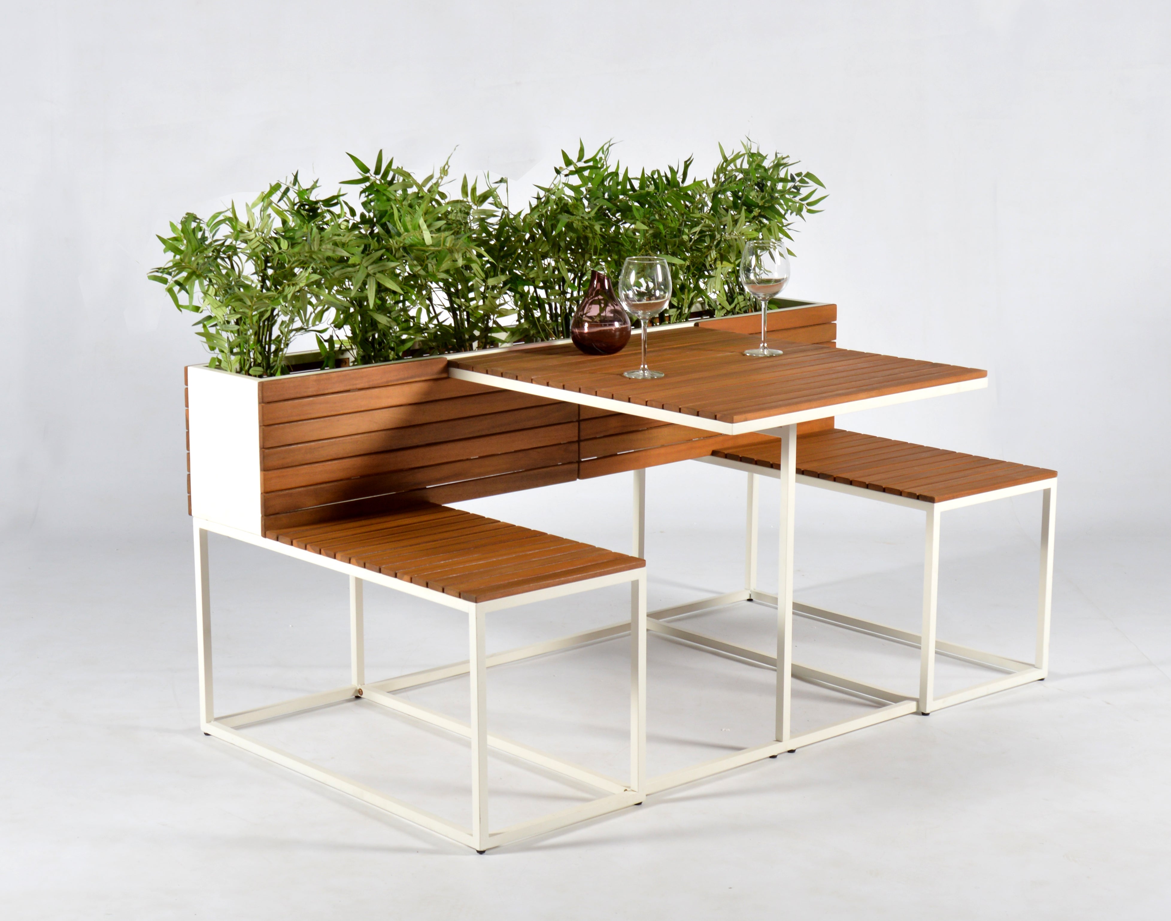 Ensemble pour balcon 2 personnes en acier et acacia, ARCANE | Leroy Merlin