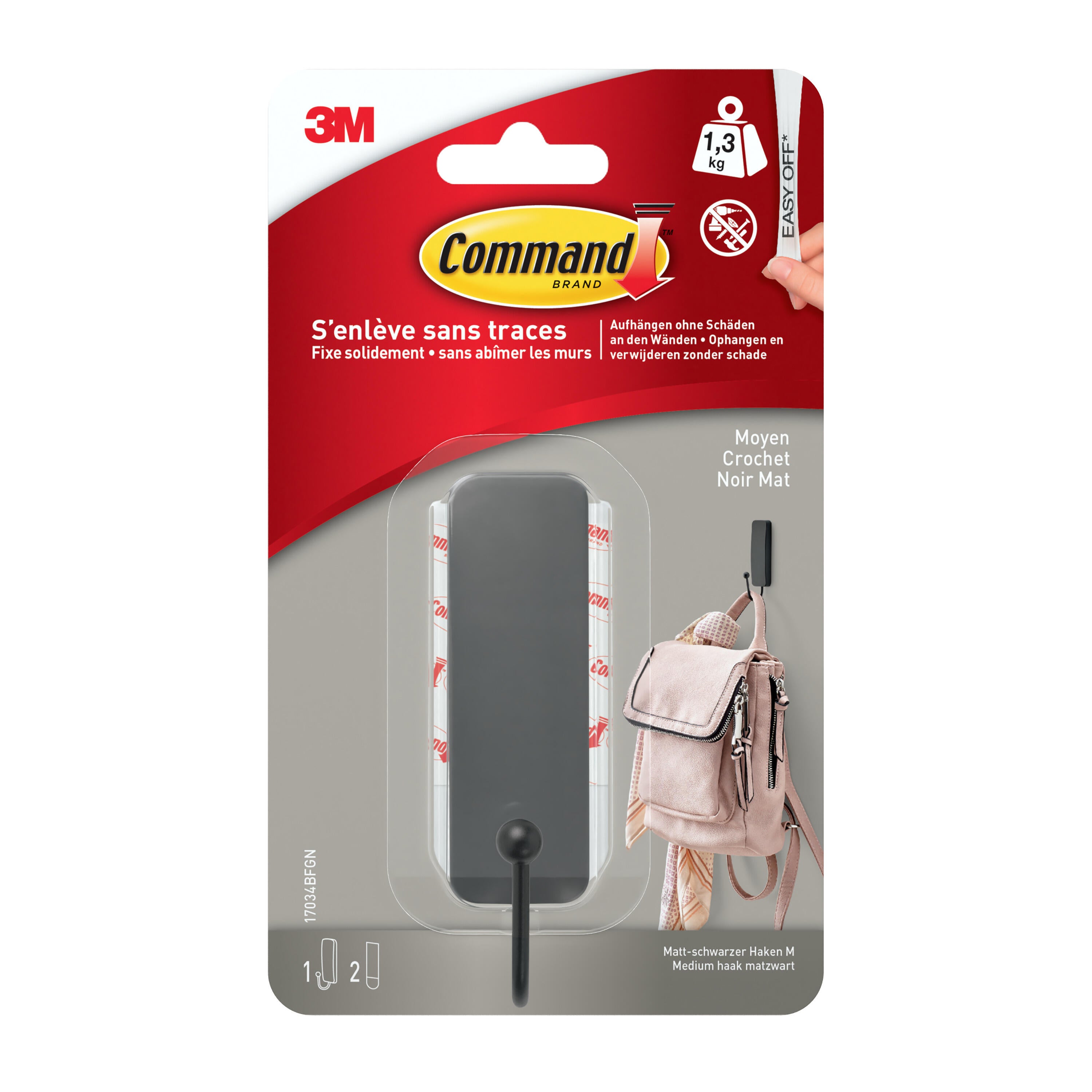 Crochet adhésif noir COMMAND | Leroy Merlin