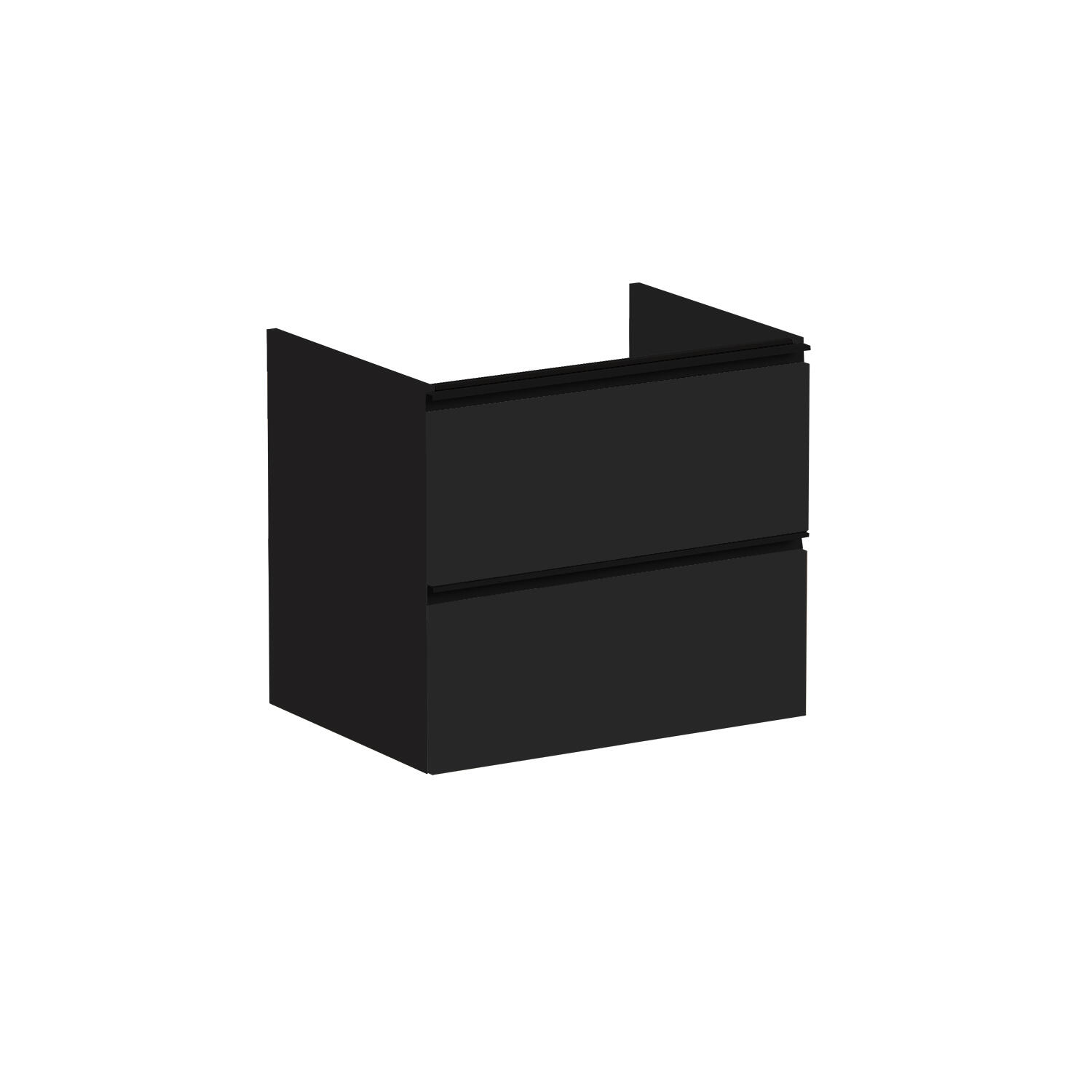 Meuble sous-vasque 2t l.60 x H.60 x P.45 cm noir Wabi | Leroy Merlin