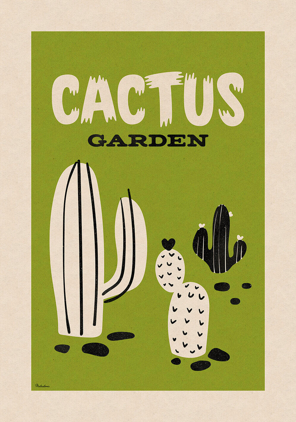 Affiche Misteratomic, "cactus garden" l.50 x H.70 cm | Leroy Merlin