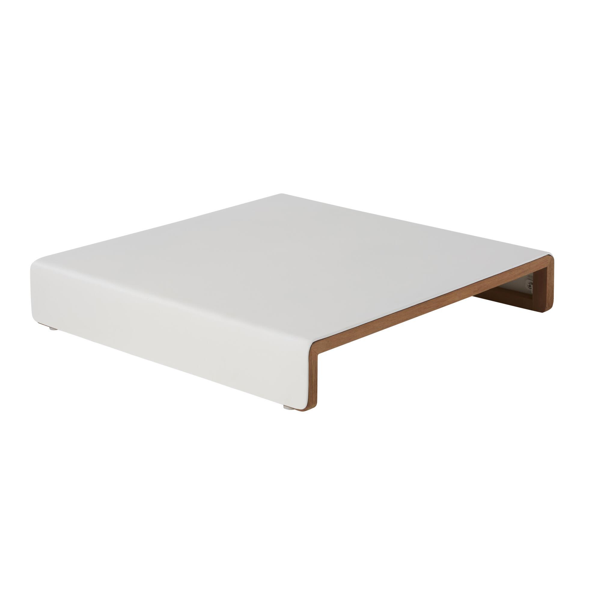 Lot de 2 tables basse en aluminium, blanc Memphis NATERIAL | Leroy Merlin