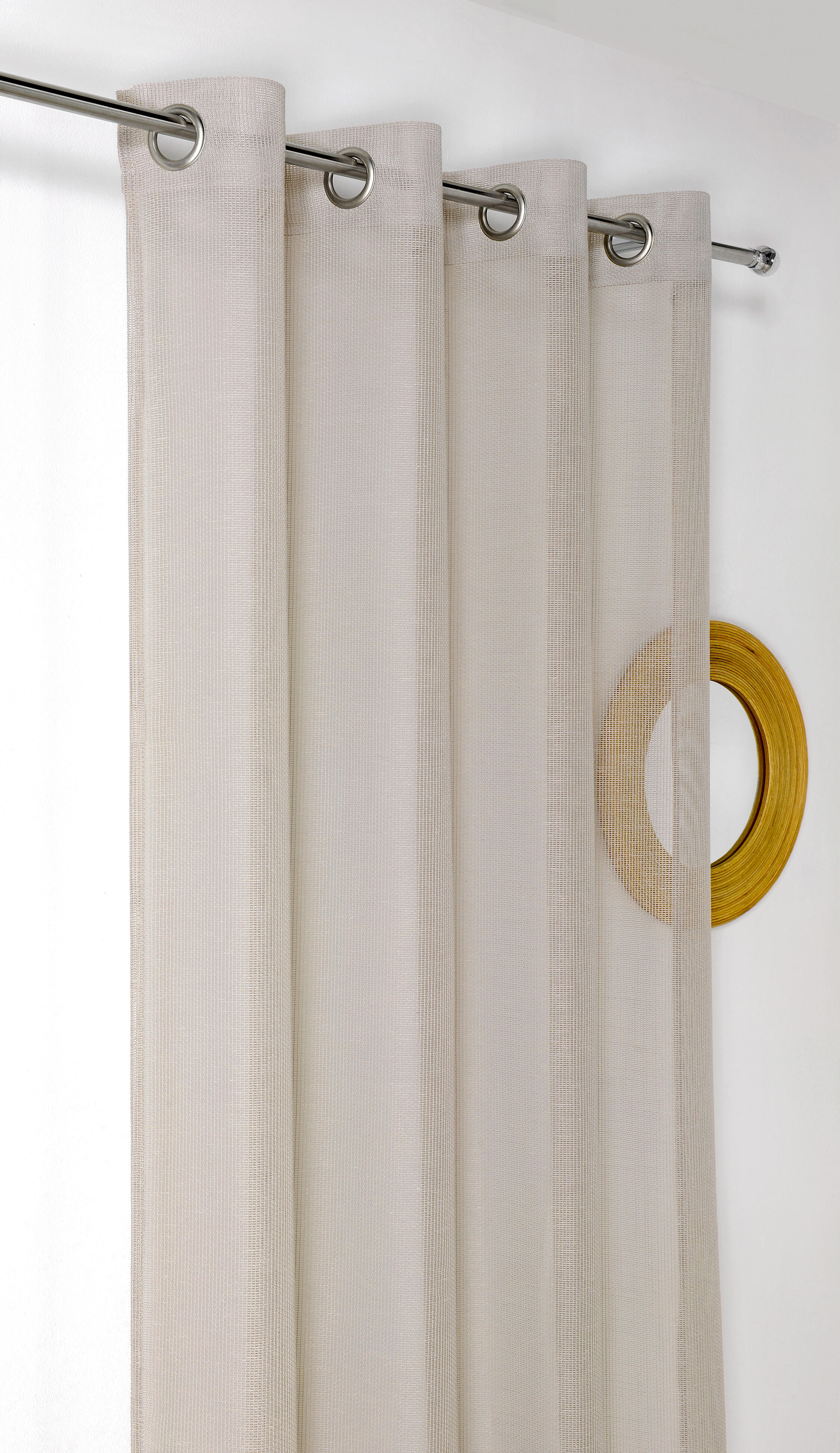 Voilage tamisant, Cordouan, gris H.240 x l.140 cm | Leroy Merlin