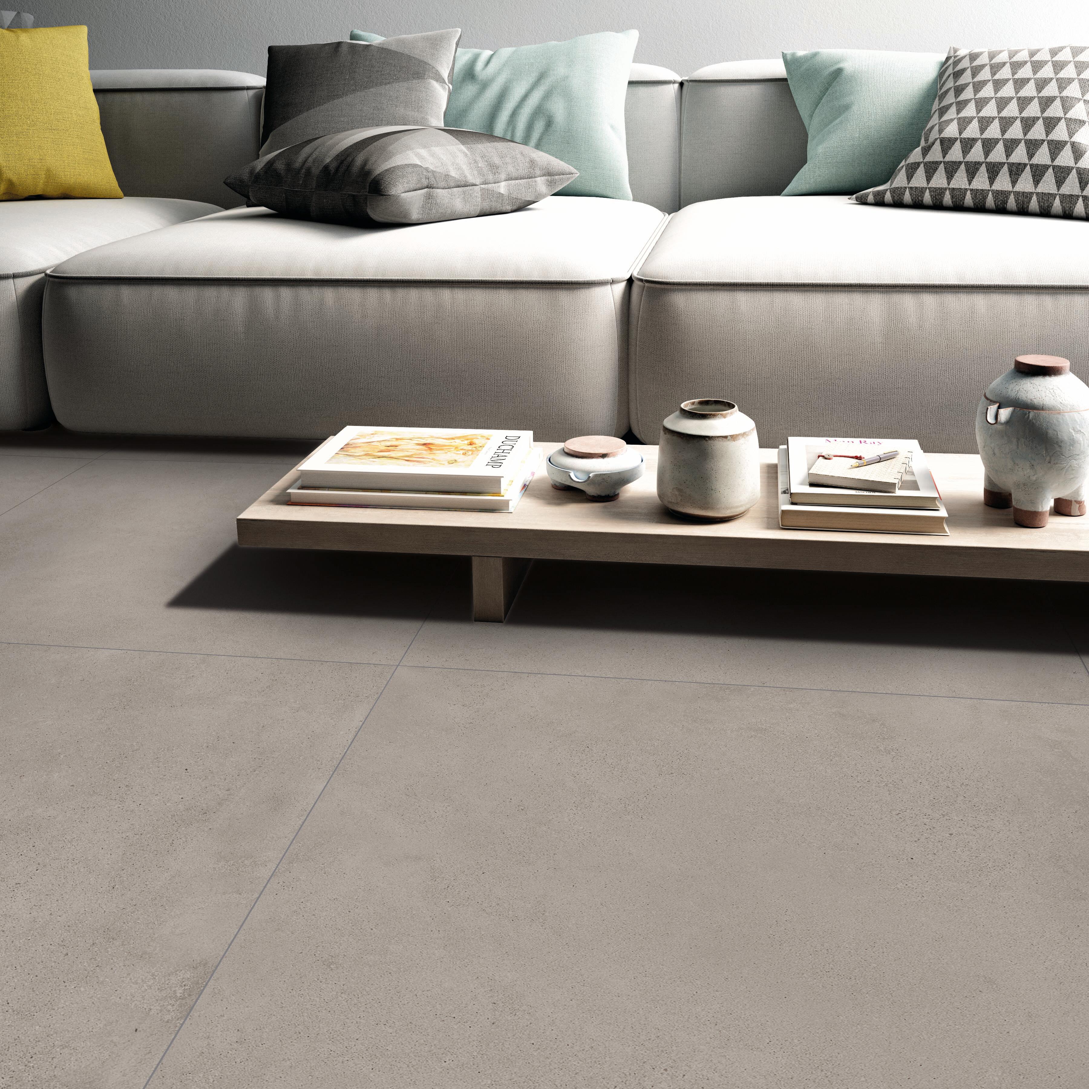 Carrelage sol intérieur / mur intérieur effet ciment noisette Archi l ...