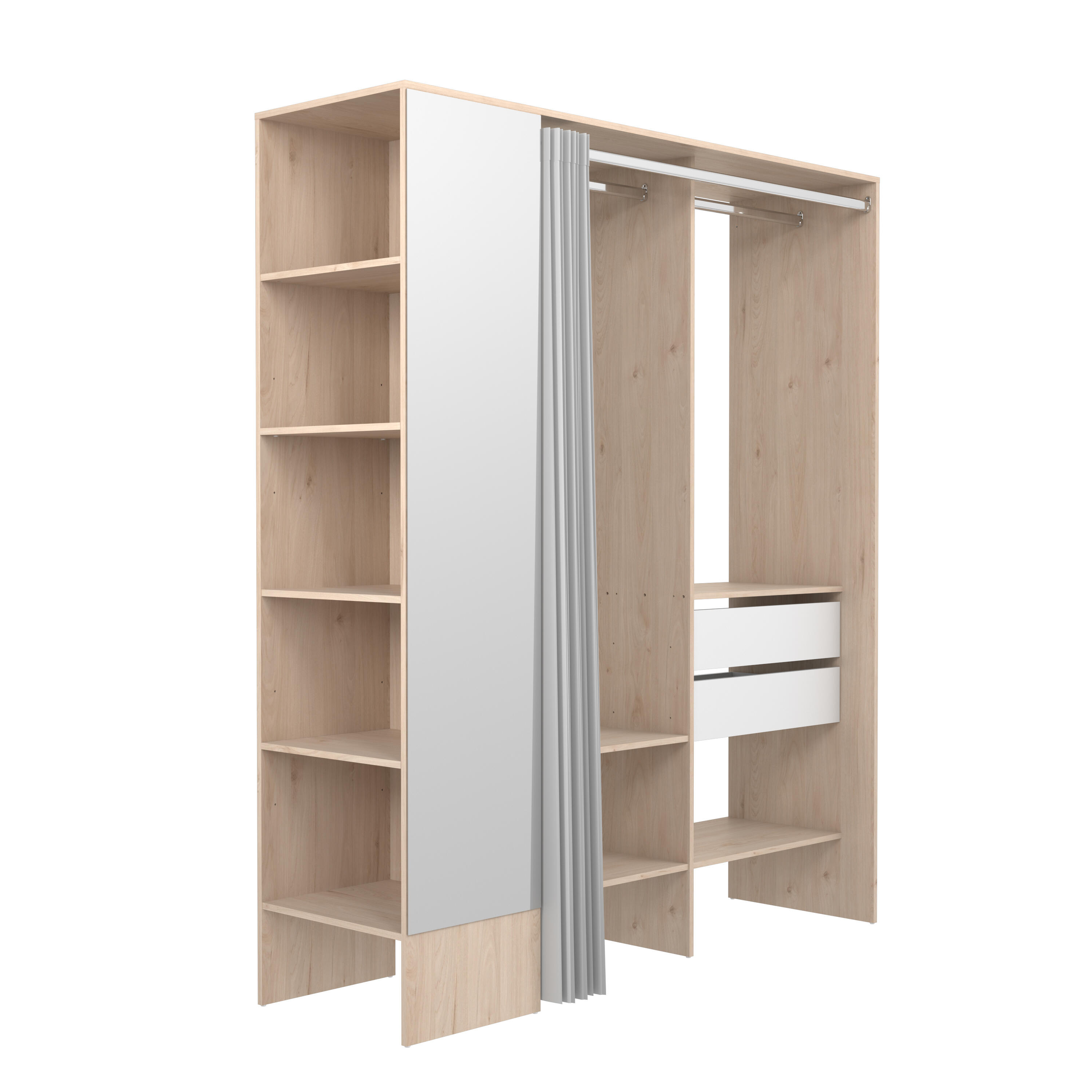 Kit dressing blanc et chêne jackson H.200 x l.170 x P.50 cm | Leroy Merlin