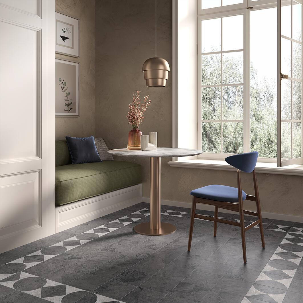 Carrelage mur/ sol intérieur effet pierre anthracite Wasp l.20 x L.20 ...